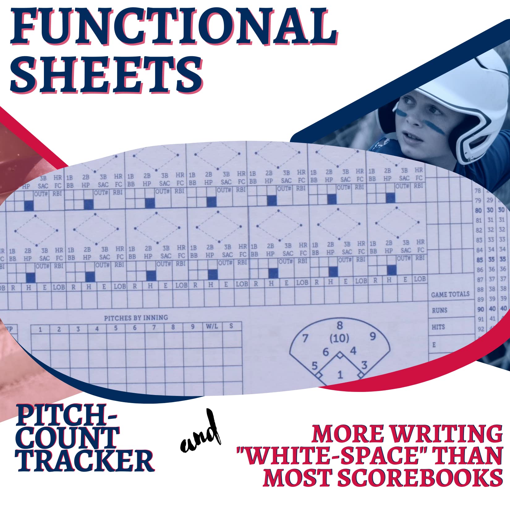Snapklik.com : Covey Baseball & Softball Scorebook Side By Side Format ...