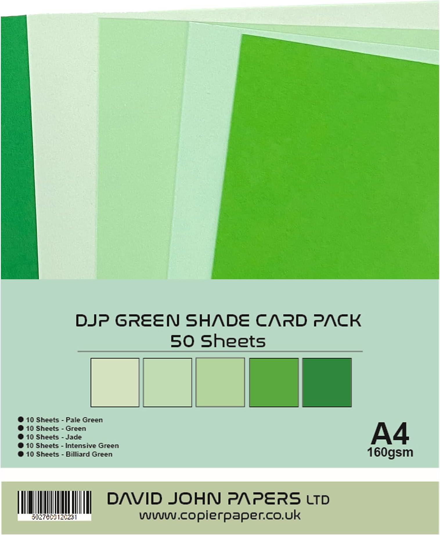 House of Card & Paper A4 160gsm Pastel Green Coloured Card (Pack of 100 ...