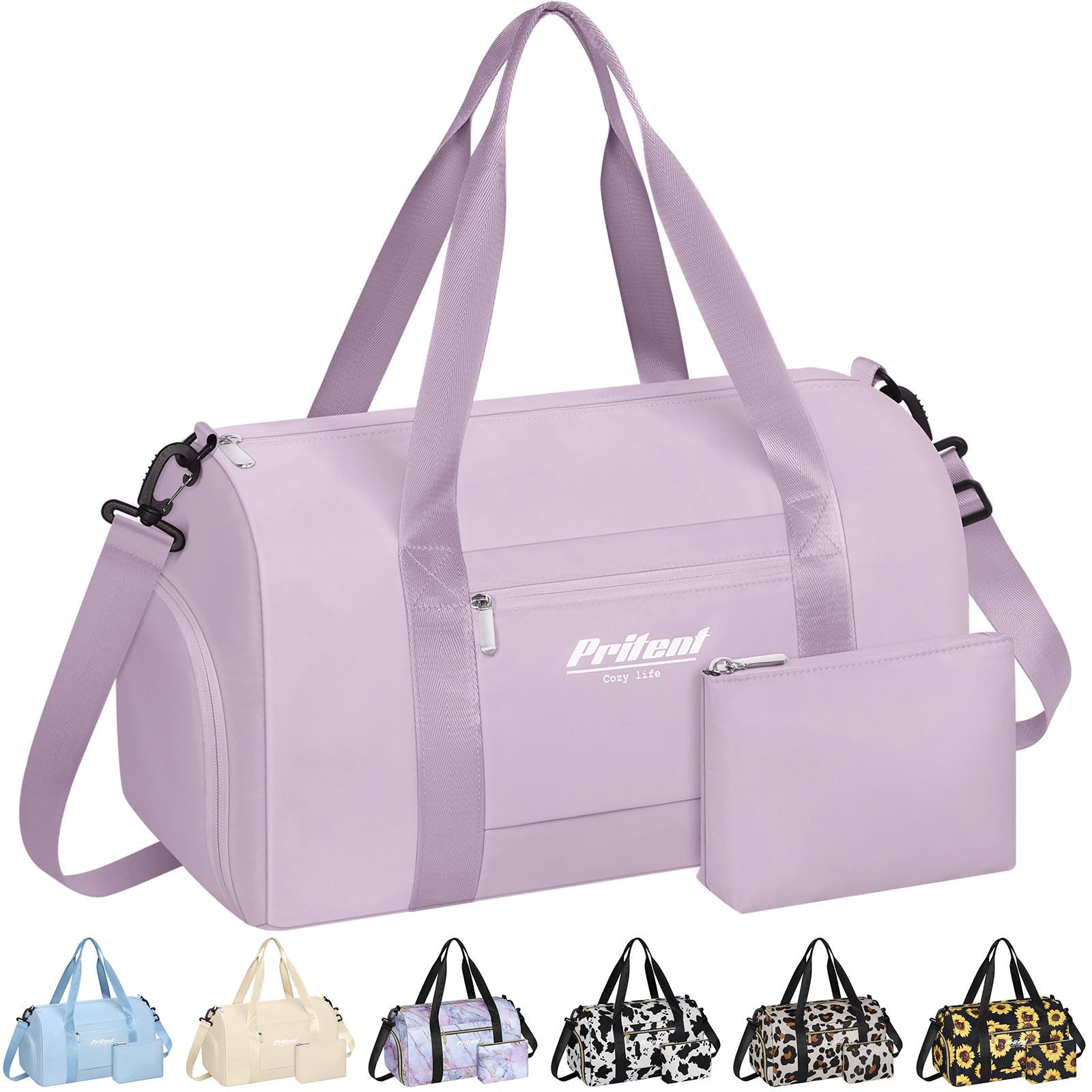 Amazon.com | Pritent Gym Bag for Women with Shoe Compartment, Sport Gym ...