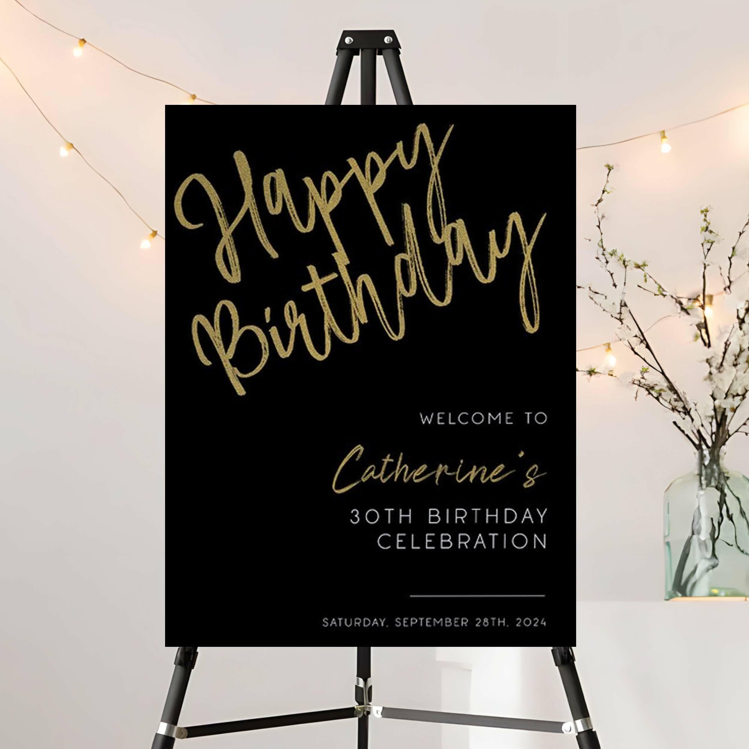 Amazon.com : Happy Birthday Welcome Sign, Birthday Custom Photo ...