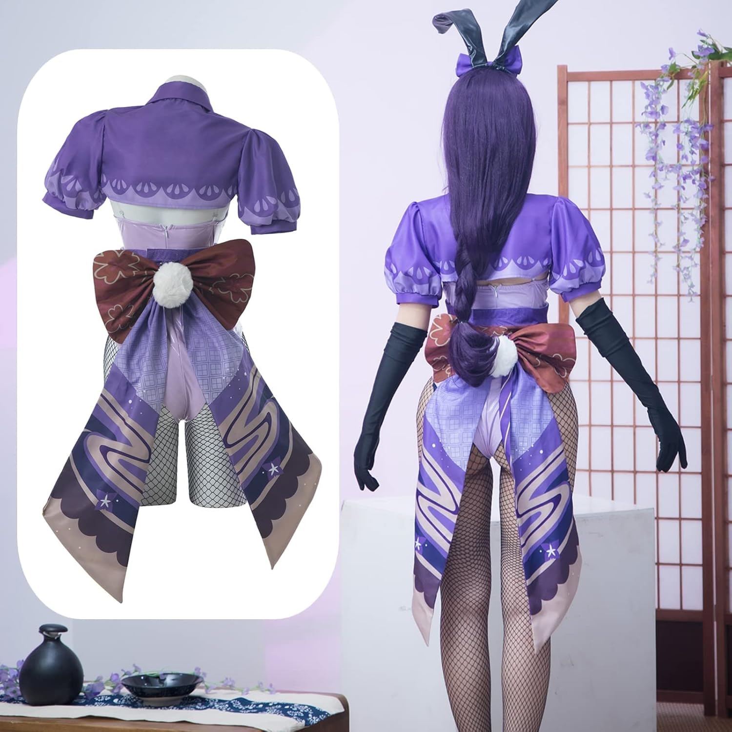 Fiamll Bunny Dräkt för kvinnor, Shenhe Cosplay body, Genshin Shenhe ...
