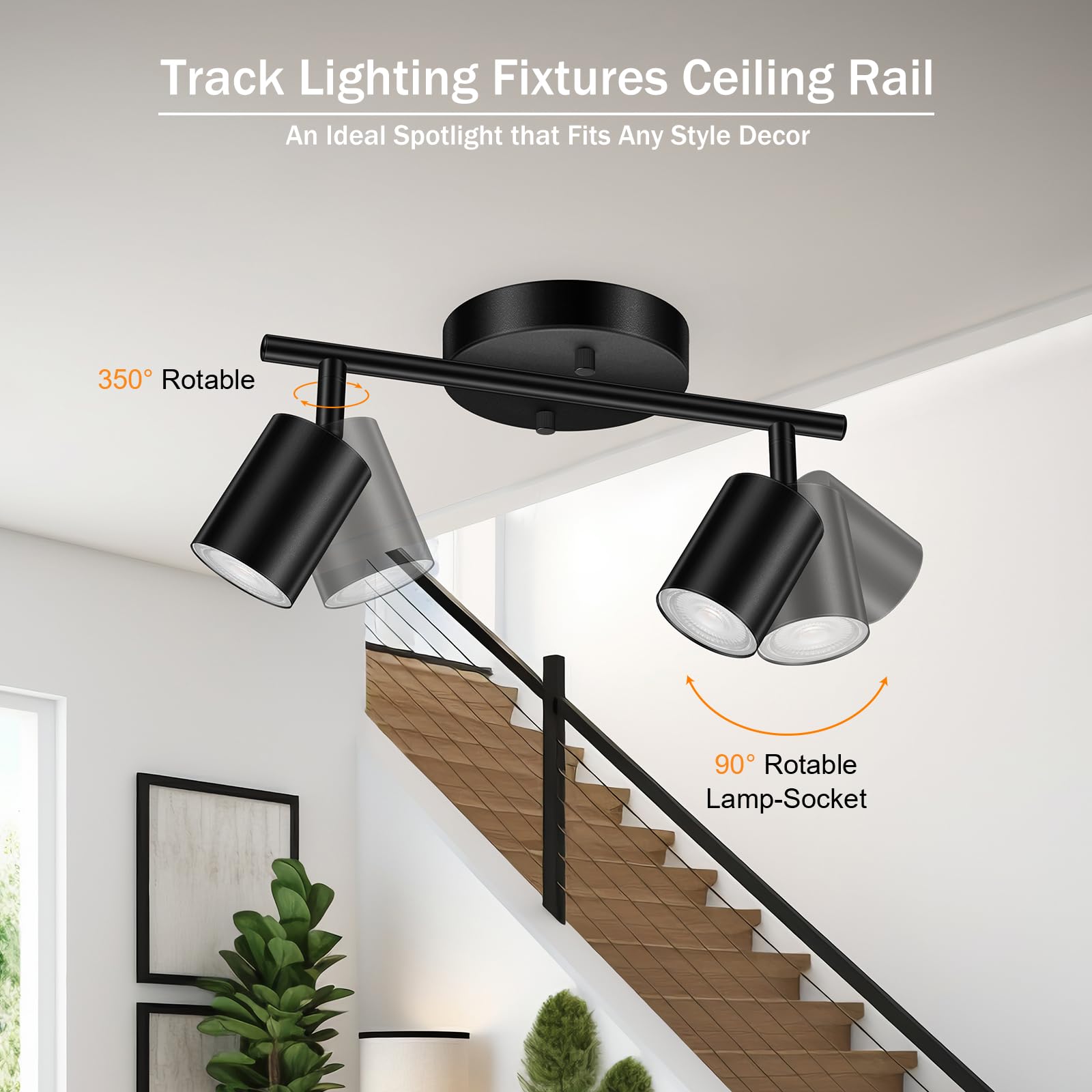 Staircase Ceiling Lighting Track 20cm Modern Magnetic Track Linear DIY