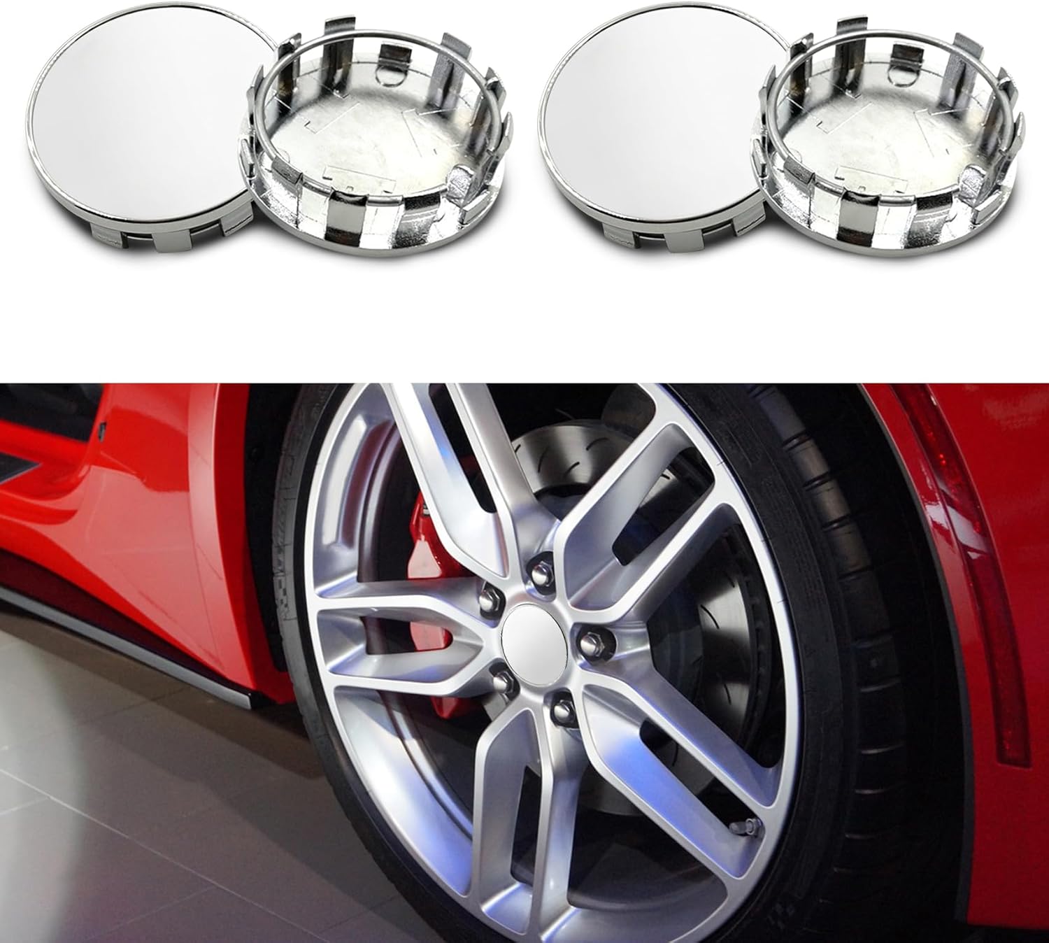 Amazon.com: Lecctso 4PCS Wheel Center Caps, Car Wheel Center Hub Cover ...