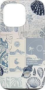 Amazon.com: iPhone 13 Pro Coastal Granddaughter Aesthetic Preppy Seashell Ocean Case : Cell ...