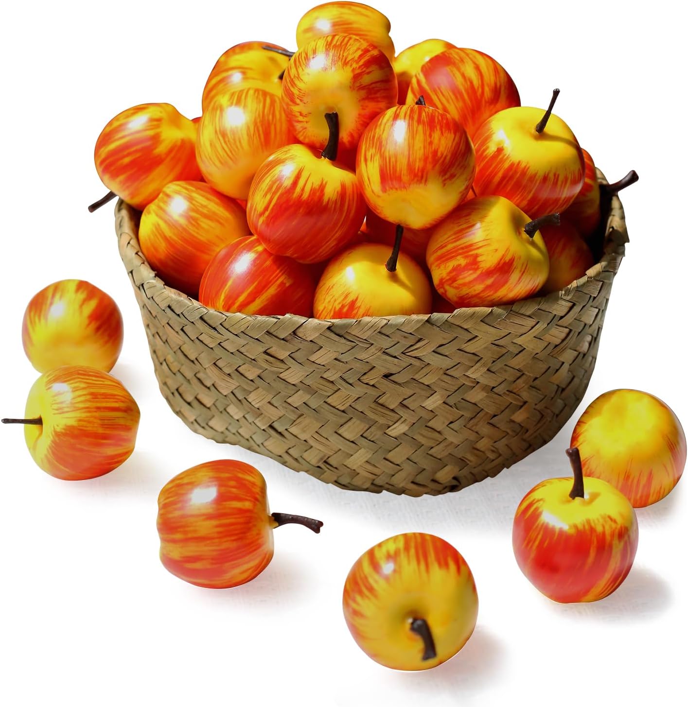 Amazon.com: DONOTGO 35Pcs Artificial Apples Fake Mini Red Apple Foam ...