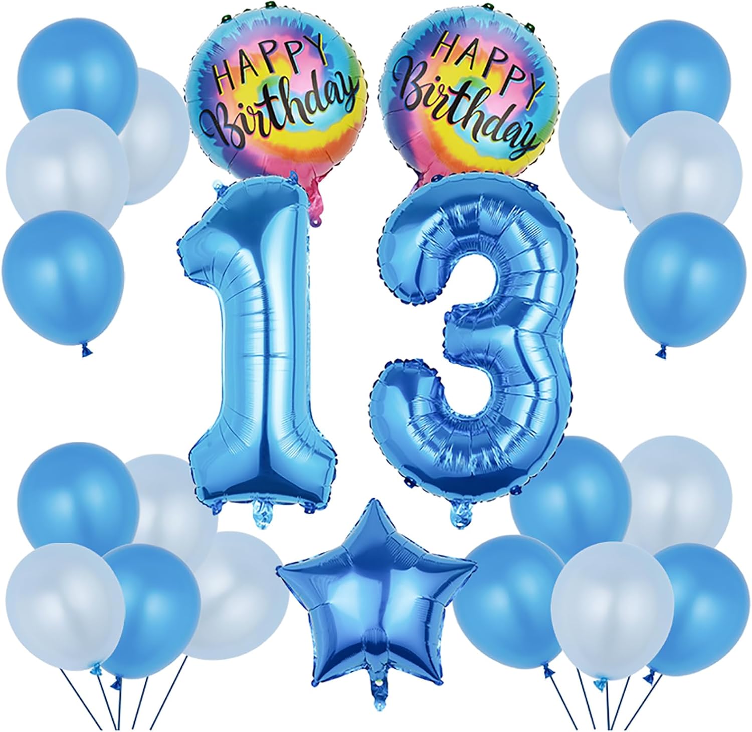 YFHVJTKO 13th Birthday Decorations Supplies - 23 Pcs for 13th Birthday ...