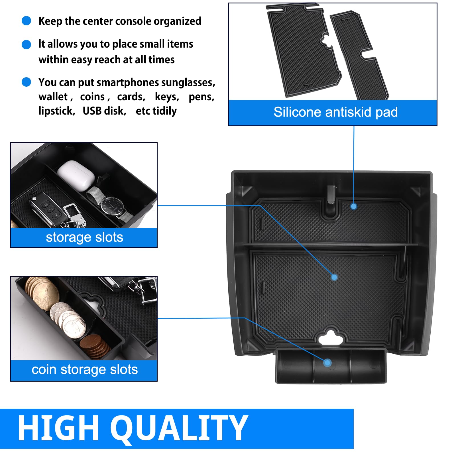 Snapklik.com : 2024 2025 Chevy Colorado Center Console Organizer Tray ...