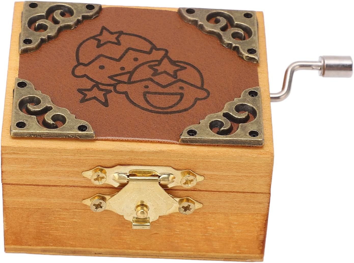 Amazon.com: Schellen Hand Cranked Music Box, Wooden Mini Vintage Gemini ...