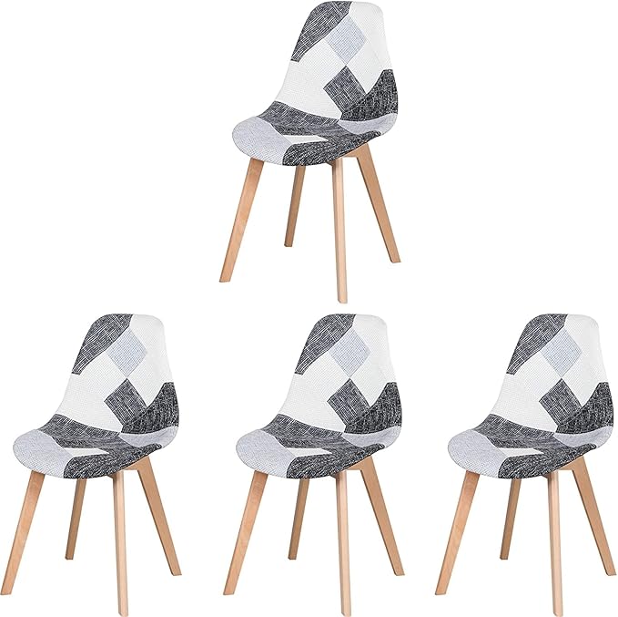 HJhomeheart Dining Chairs Set of 4, Multicolor Patchwork Dining Chair ...
