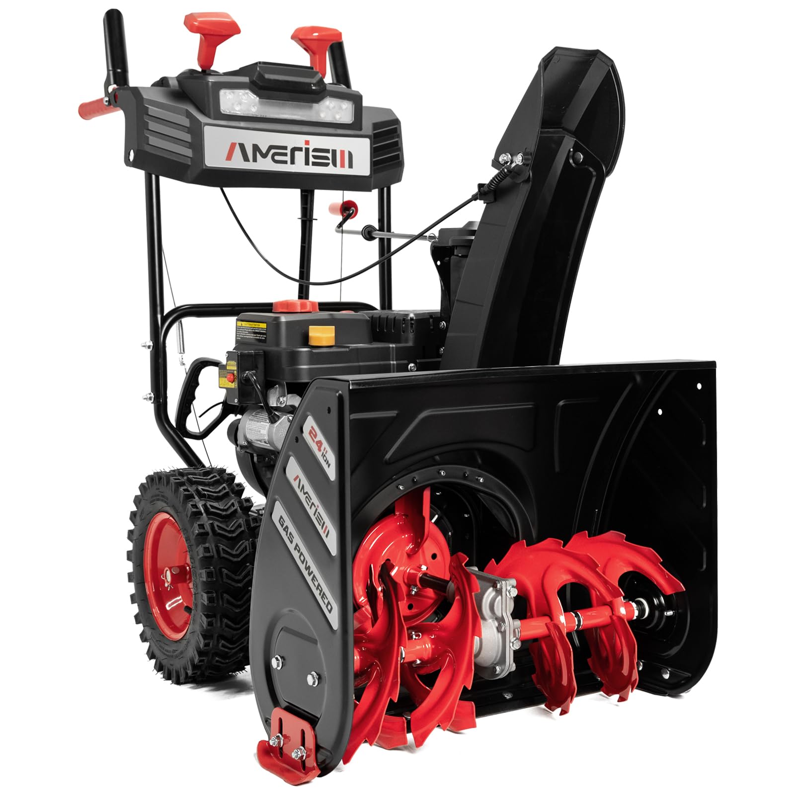 Snapklik.com : Amerisun 24-Inch 212cc Two-Stage Snow Blower Gas Powered