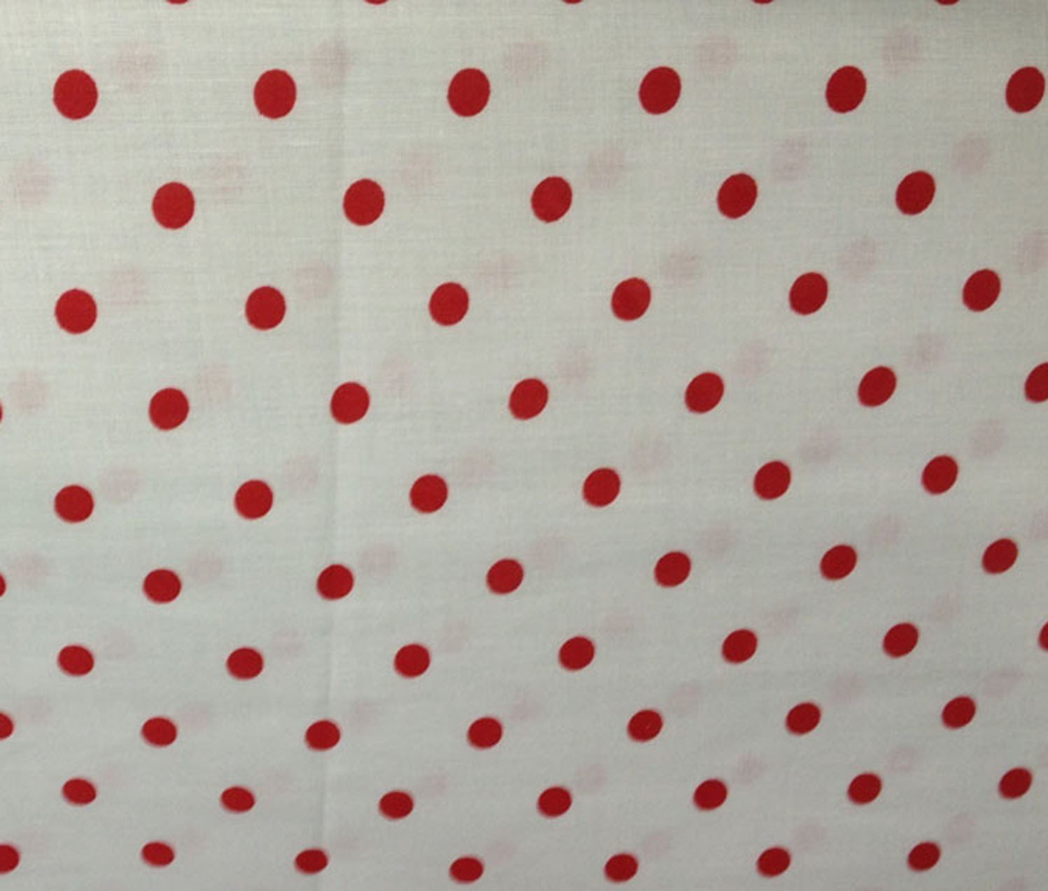 Amazon.com: Small Polka Dot Poly Cotton Red Dots on White 58 Inch ...