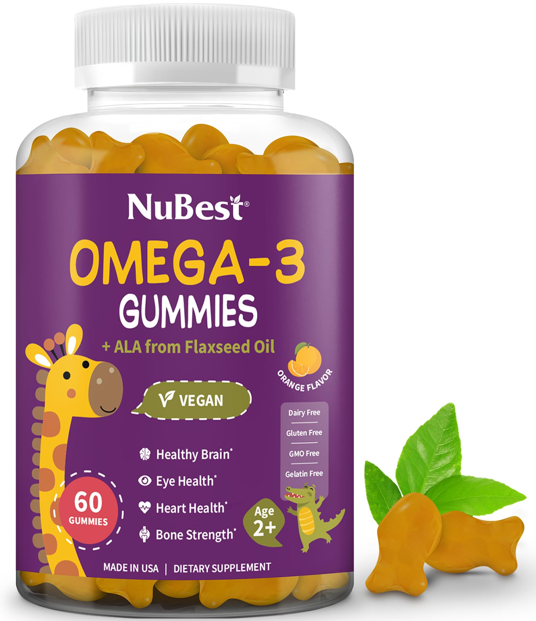 Amazon.com: NuBest Omega 3 Gummies for Kids & Teens with Flaxseed Oil ...