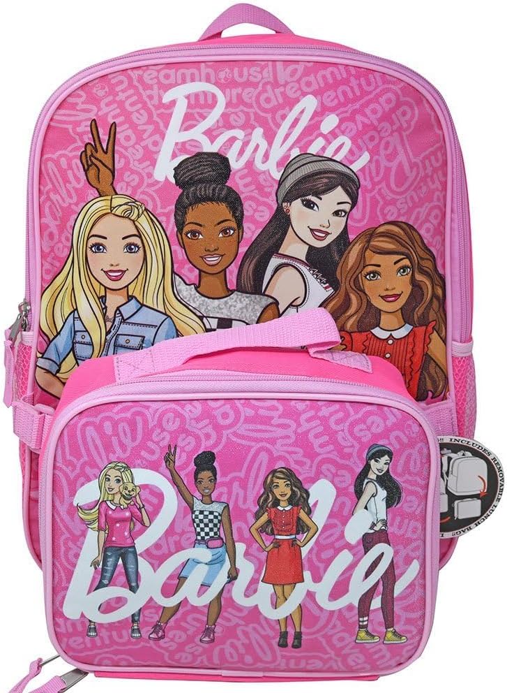 Amazon.com: Barbie Backpack with Lunch Bag Set - Bundle with 16" Barbie ...
