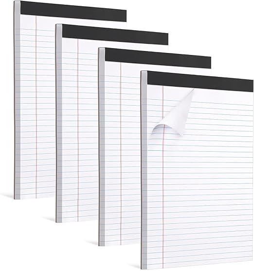 Amazon.com : WINKIO 4 Pack Legal Pads Refills Note Pads, Writing Pads 5 ...