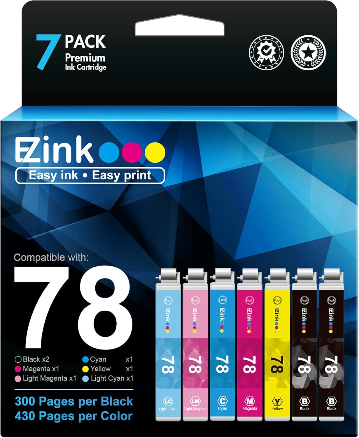 E-Z Ink Remanufactured Ink Cartridge Replacement for Epson 78 T078 ...