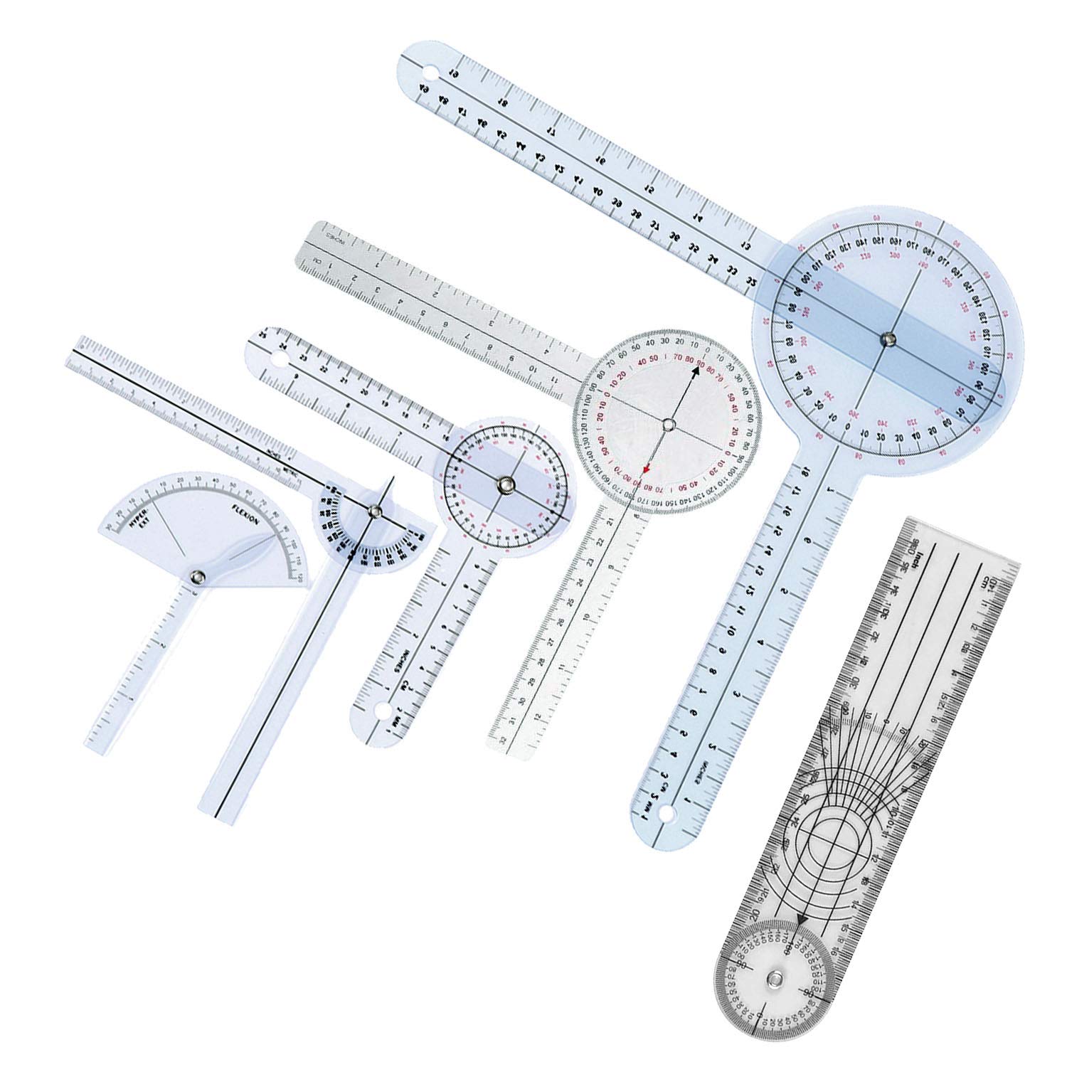 Buy Goniometer Joint Range of Motion Protractor, 6 pcs/set Angle ...