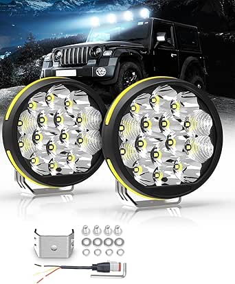 Amazon.com: NAVOROGE 5 Inch LED Light Pods, Round Offroad Light with ...