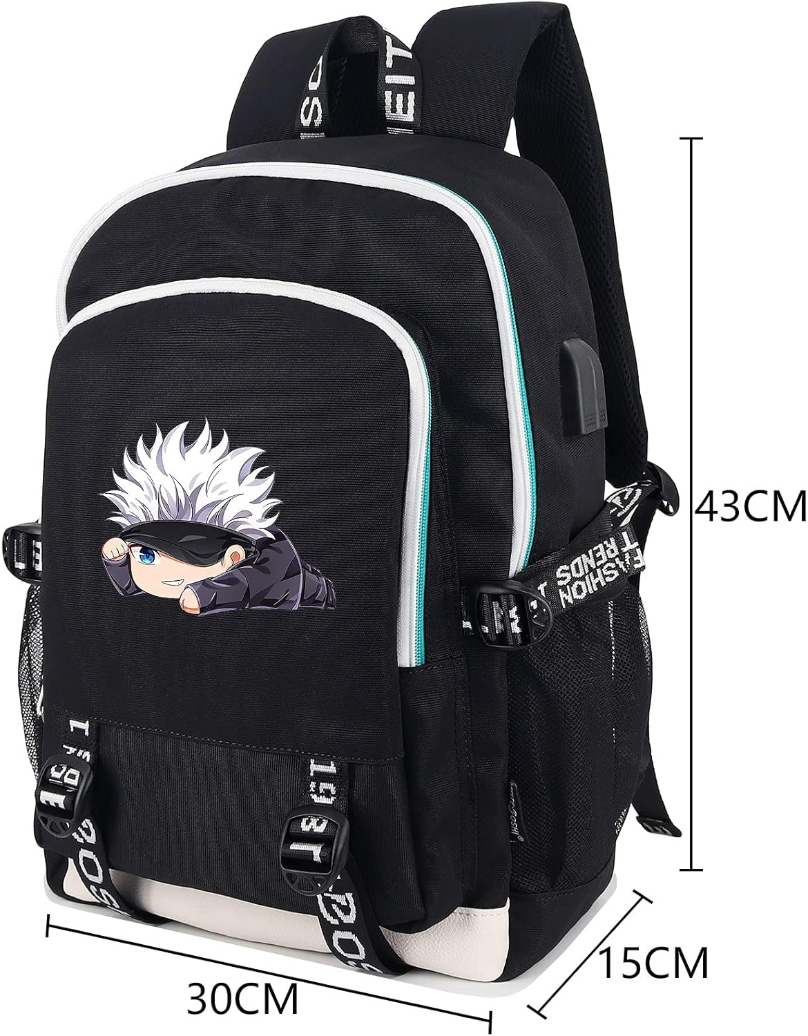 Buy Roffatide Anime Jujutsu Kaisen Gojo Satoru Laptop Backpack with USB ...