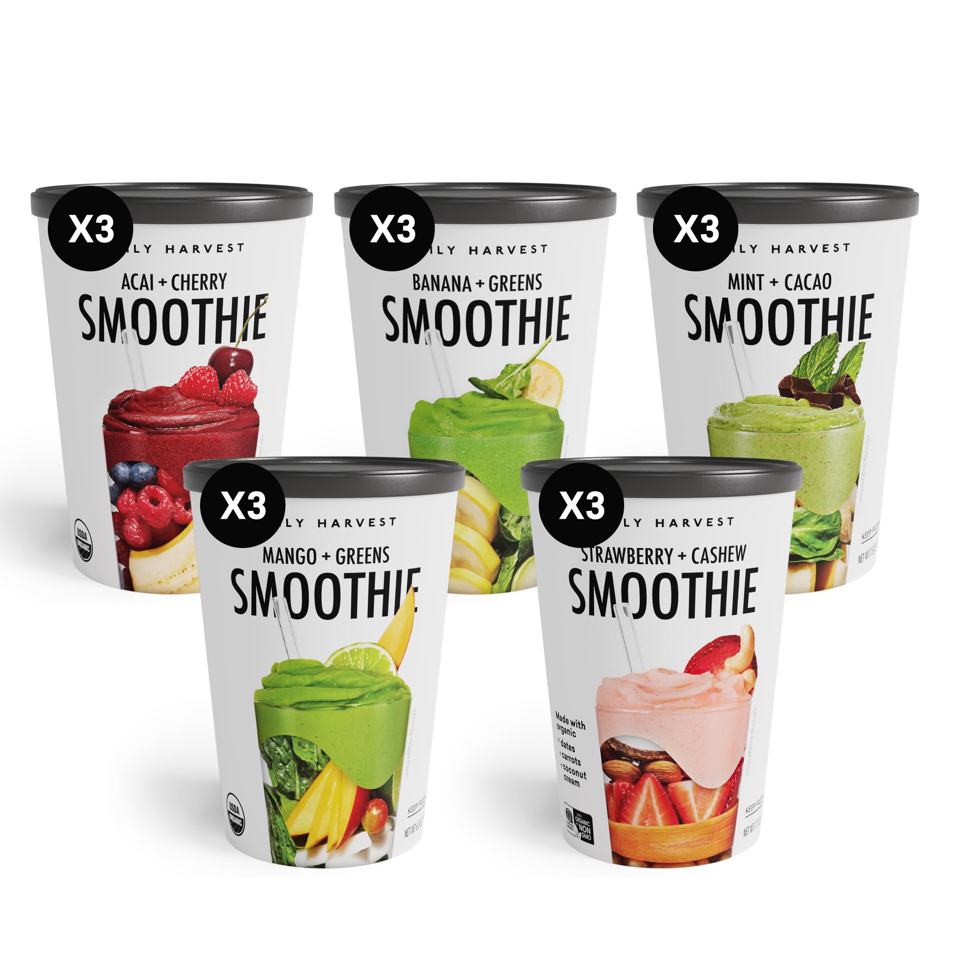 Amazon.com : Daily Harvest Frozen Smoothie Cups (15-Pack), 5-Day Detox ...
