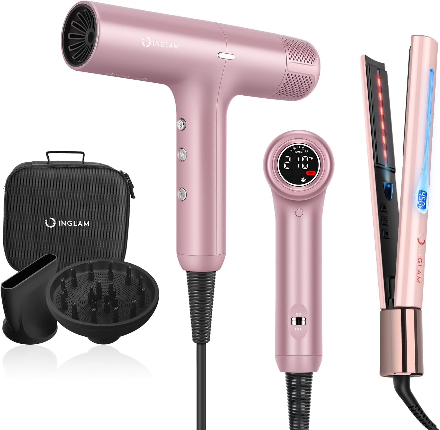Amazon.com : IG INGLAM Titanium Hair Straightener&Hair Dryer : Beauty ...