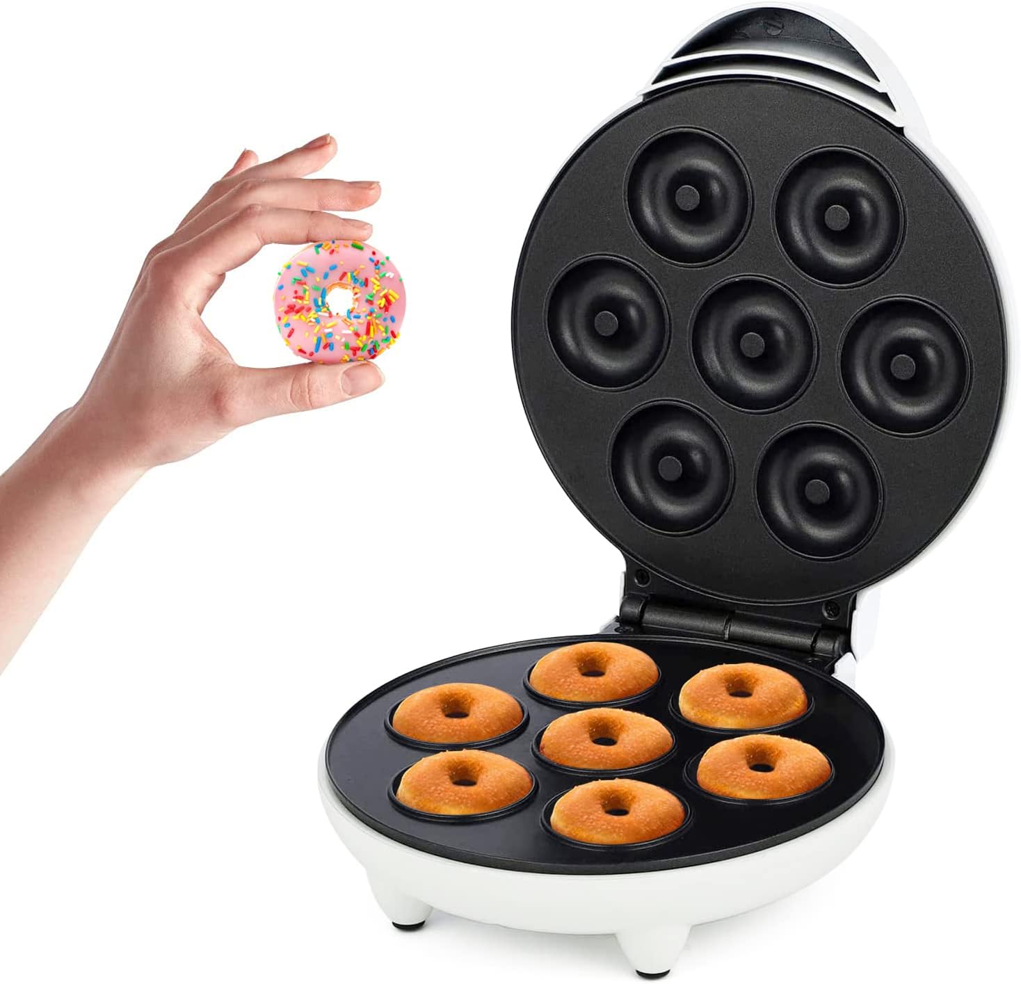 TAURUS DONUT & CO | Maquina para hacer mini donas| Capacidad de 7 donas ...