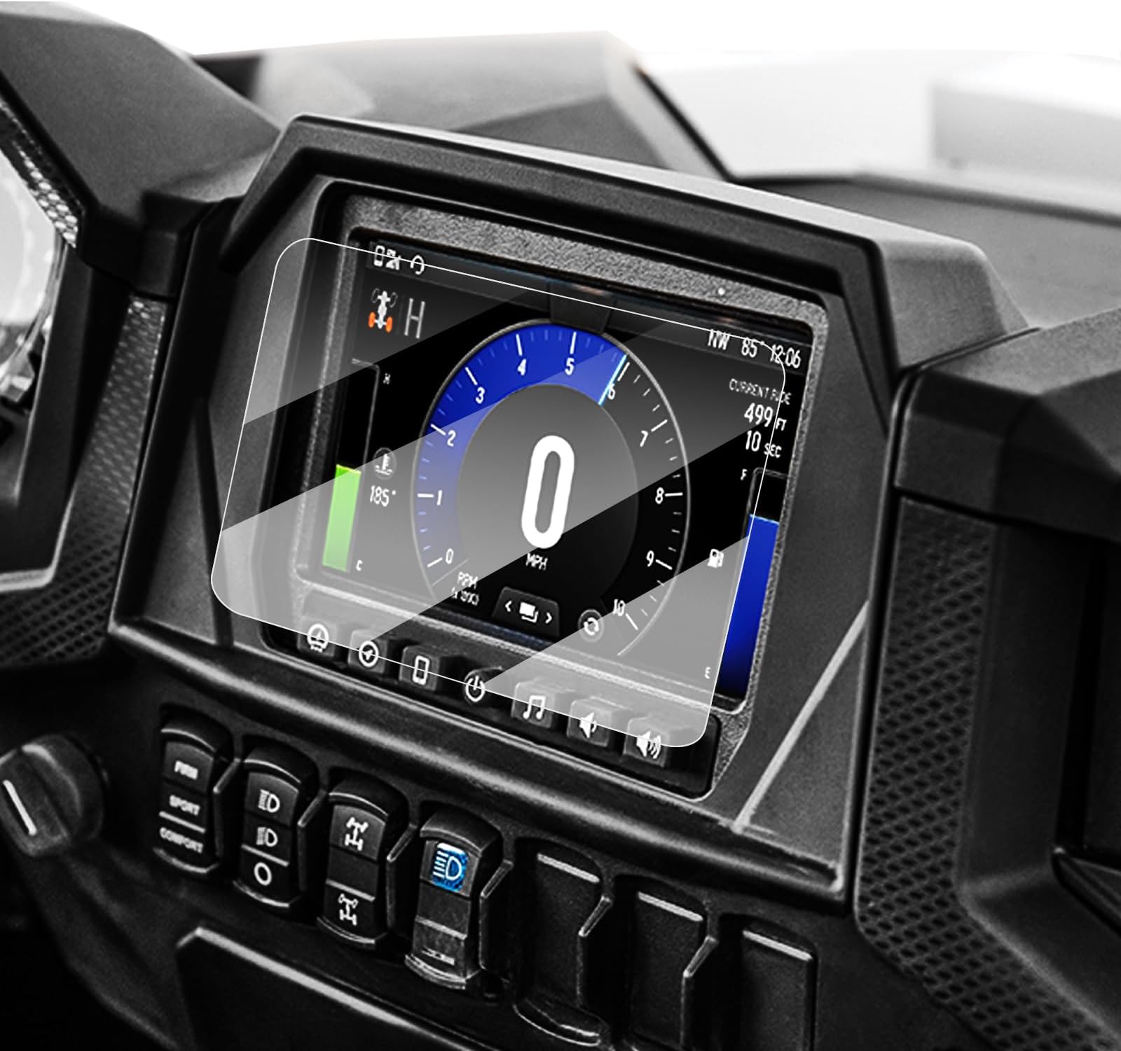 Amazon.com: UNIGT 7 Inch UTV Tempered Glass Screen Protector with 1PC ...