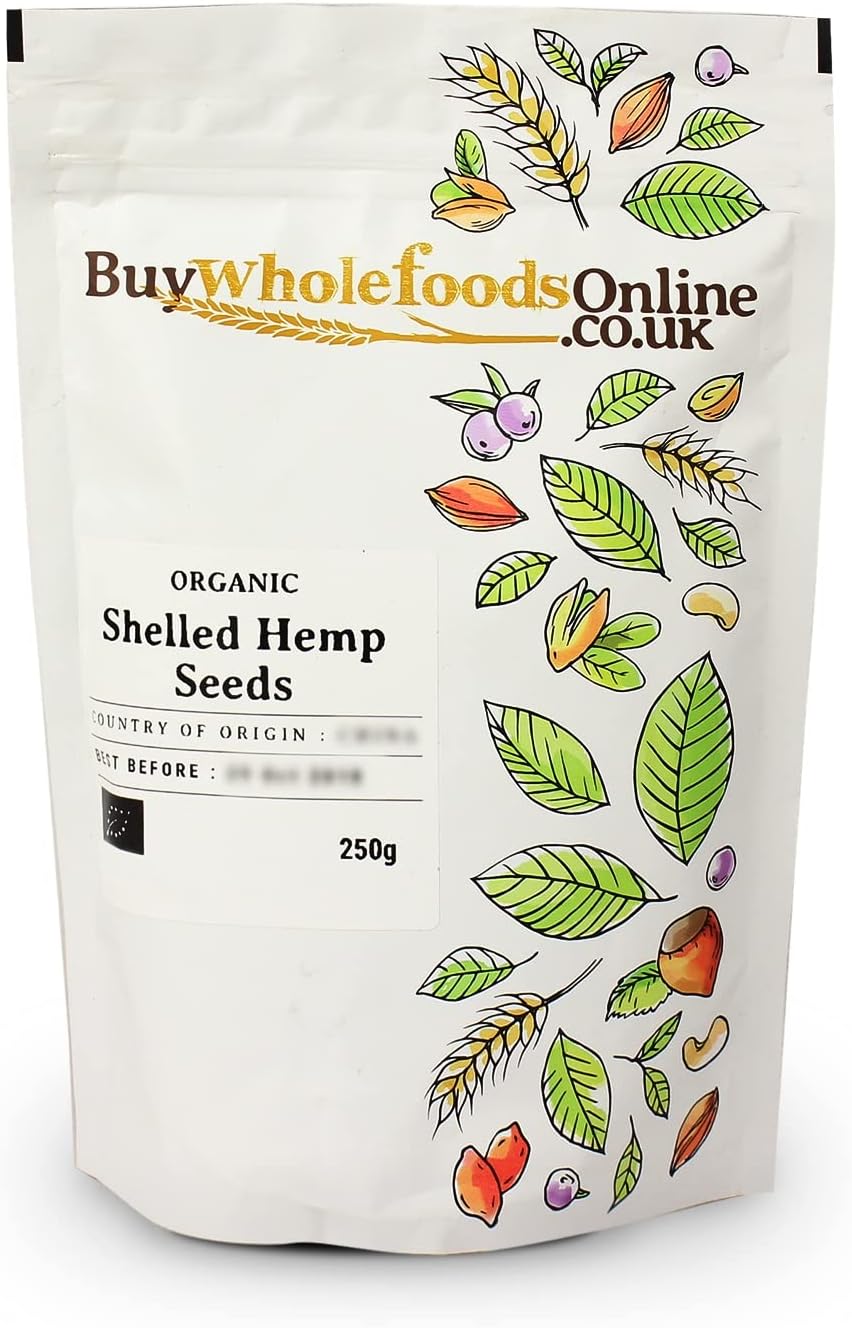 Organic Shelled Hemp Seeds 250g (BWFO) : Amazon.co.uk: Grocery