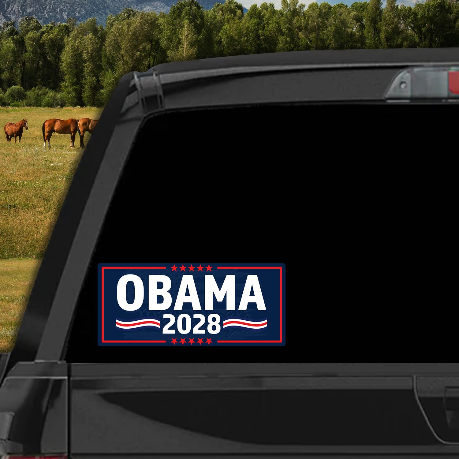 Lustiger Obama Autoaufkleber