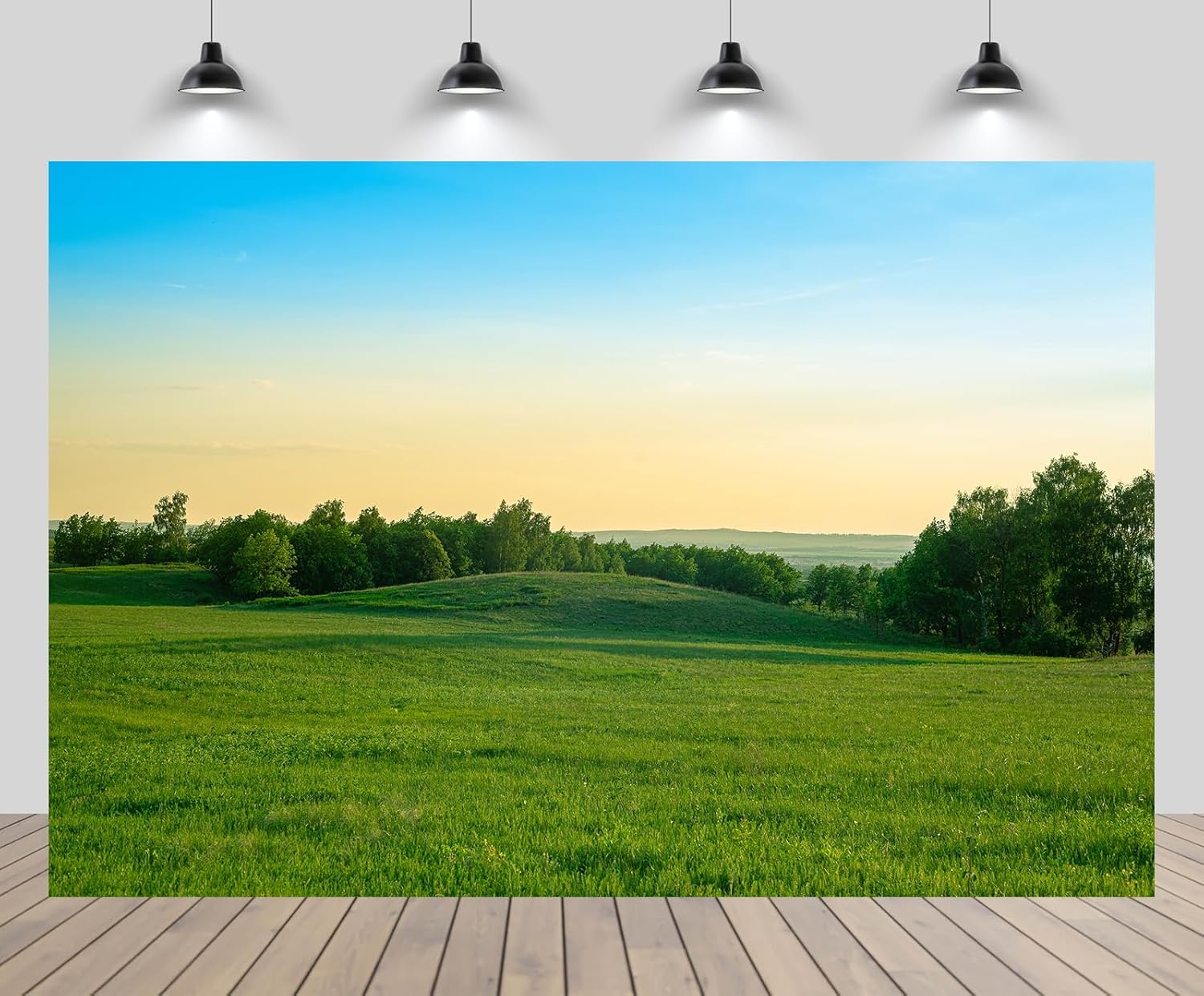 Amazon.com : CHNYWORK 9x6ft Green Meadow Backdrop Scotland Hills Green ...