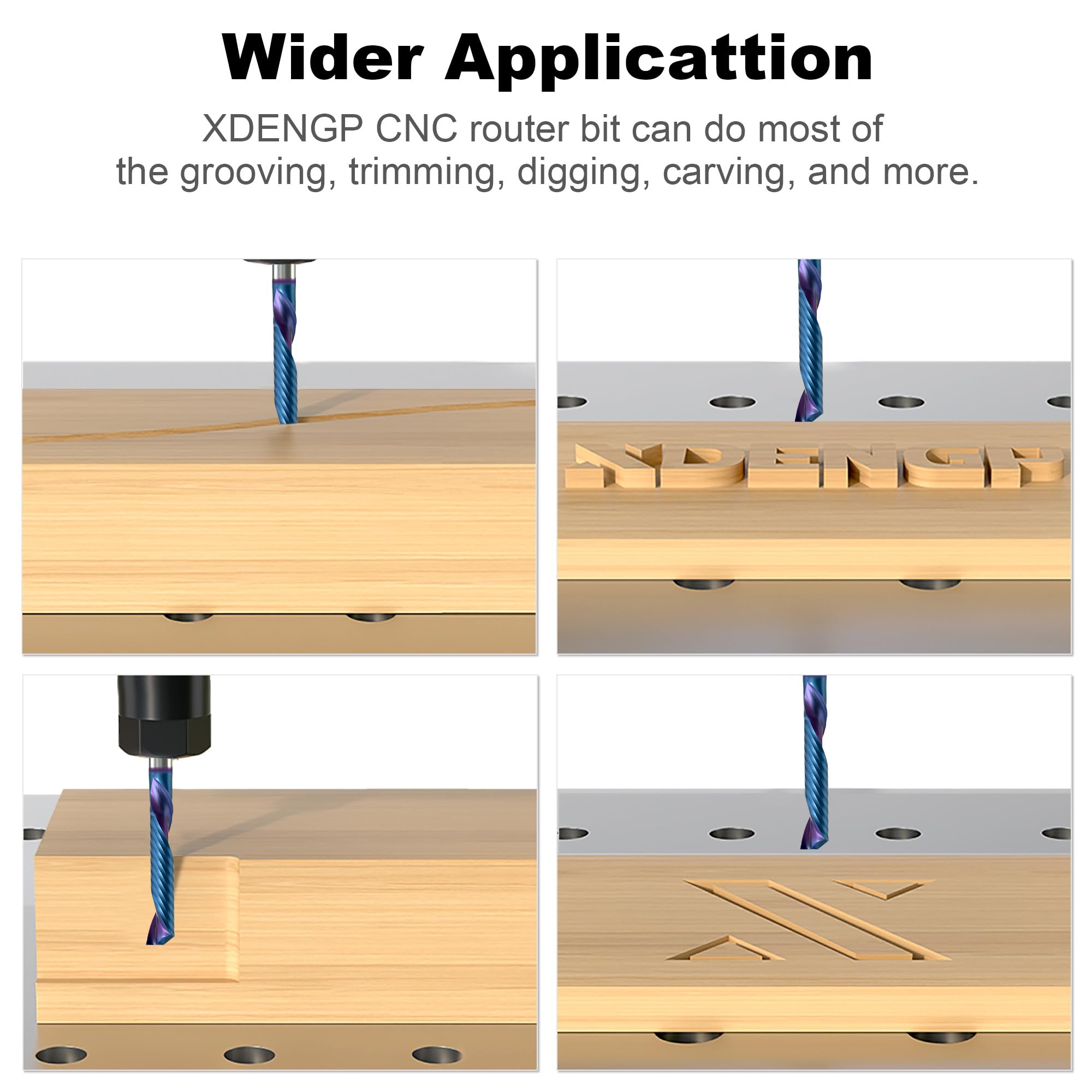 Snapklik.com : XDENGP O Flute Up Cut Spiral Router Bit For CNC