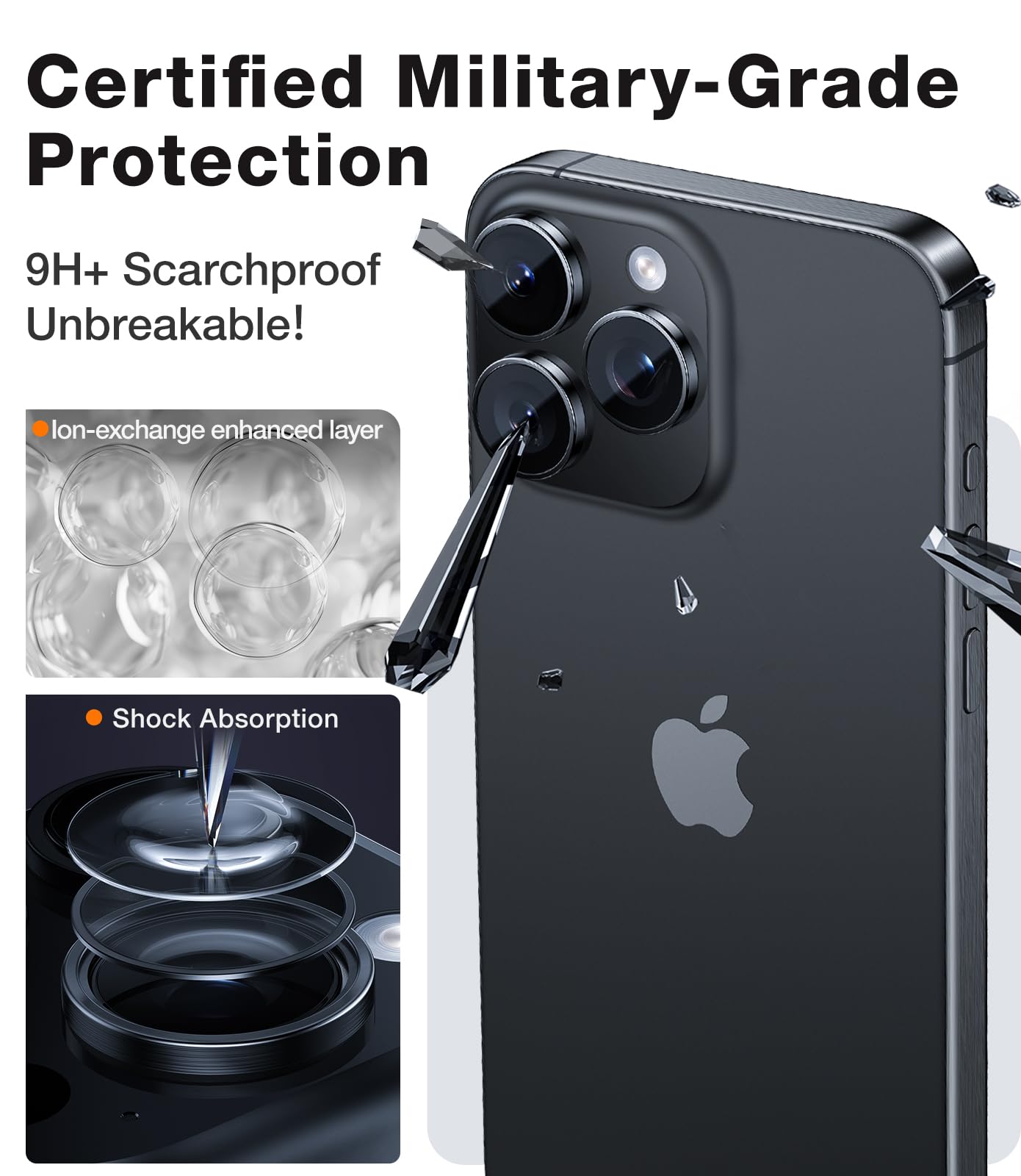 Snapklik.com : TORRAS Top-Notch LensGuard iPhone 15 Pro/iPhone 15 Pro ...