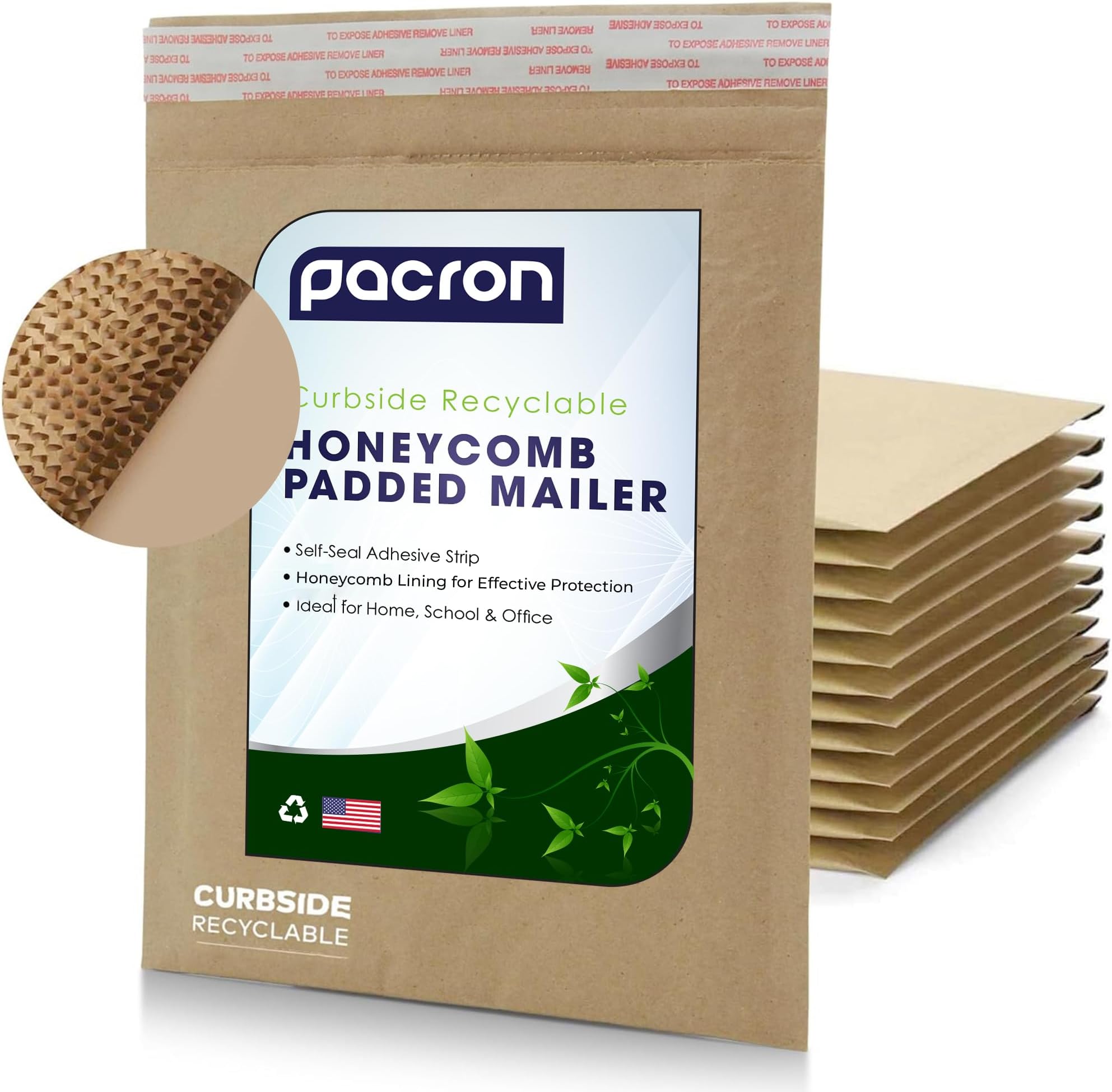 Amazon.com : PACRON Biodegradable & Compostable Honeycomb Padded ...