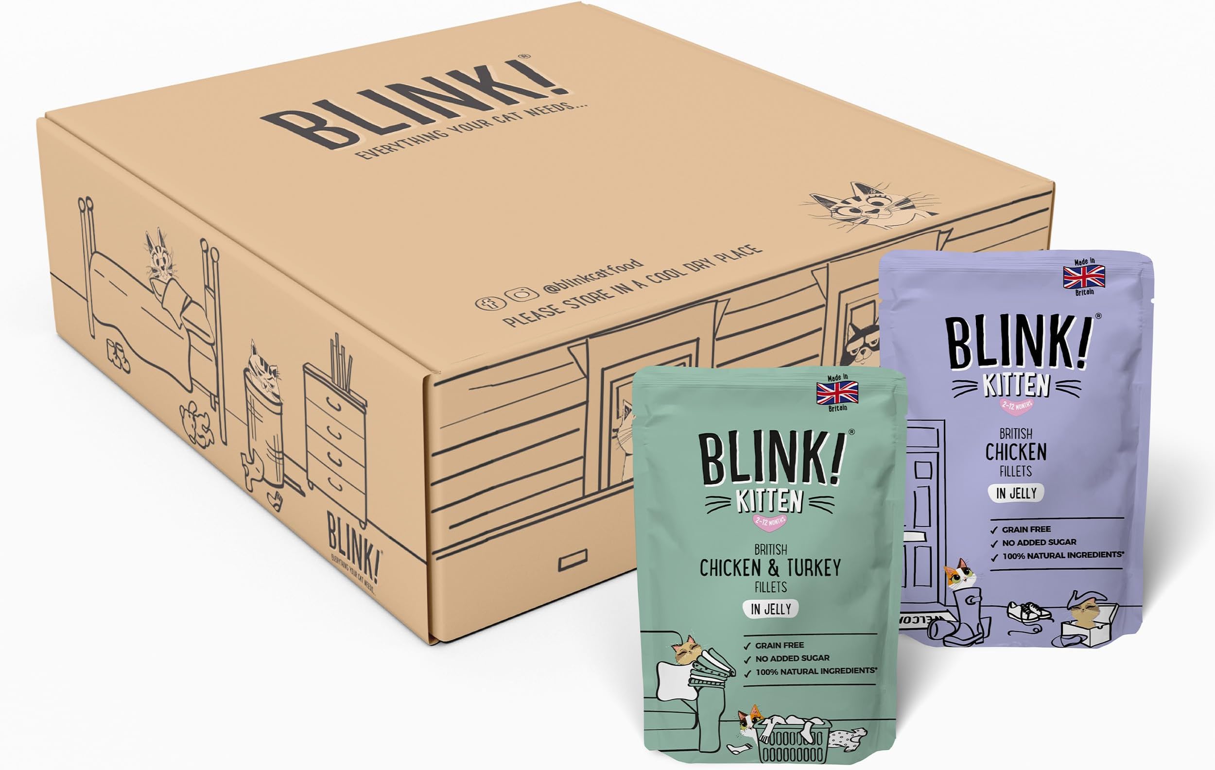Butchers Pet Things Blink Fish Fillets & Roasted Chicken Cat Food Pouch ...