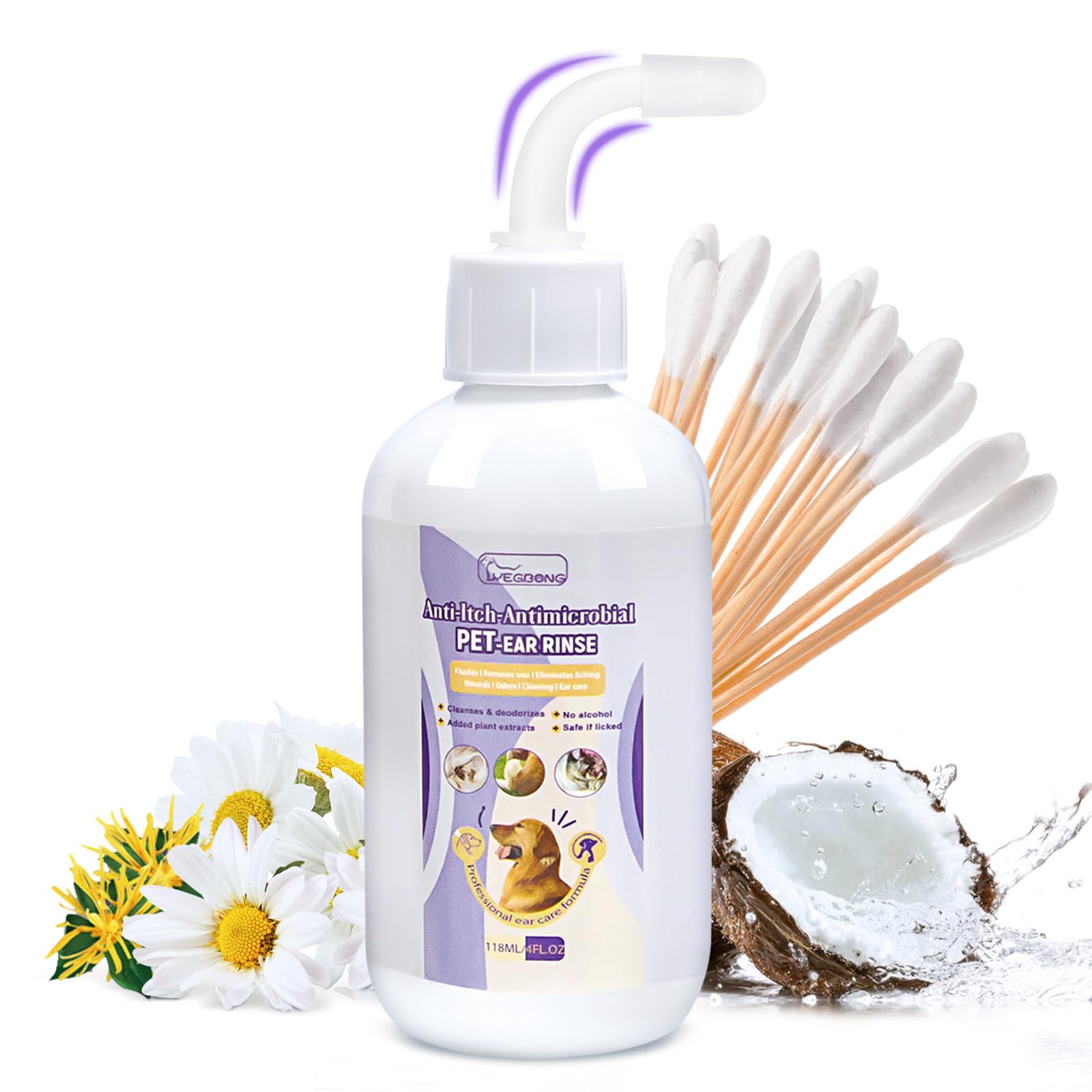 Amazon.com : Dog Ear Cleaner, Dog Ear Cleaning Solution for Dog Ear ...