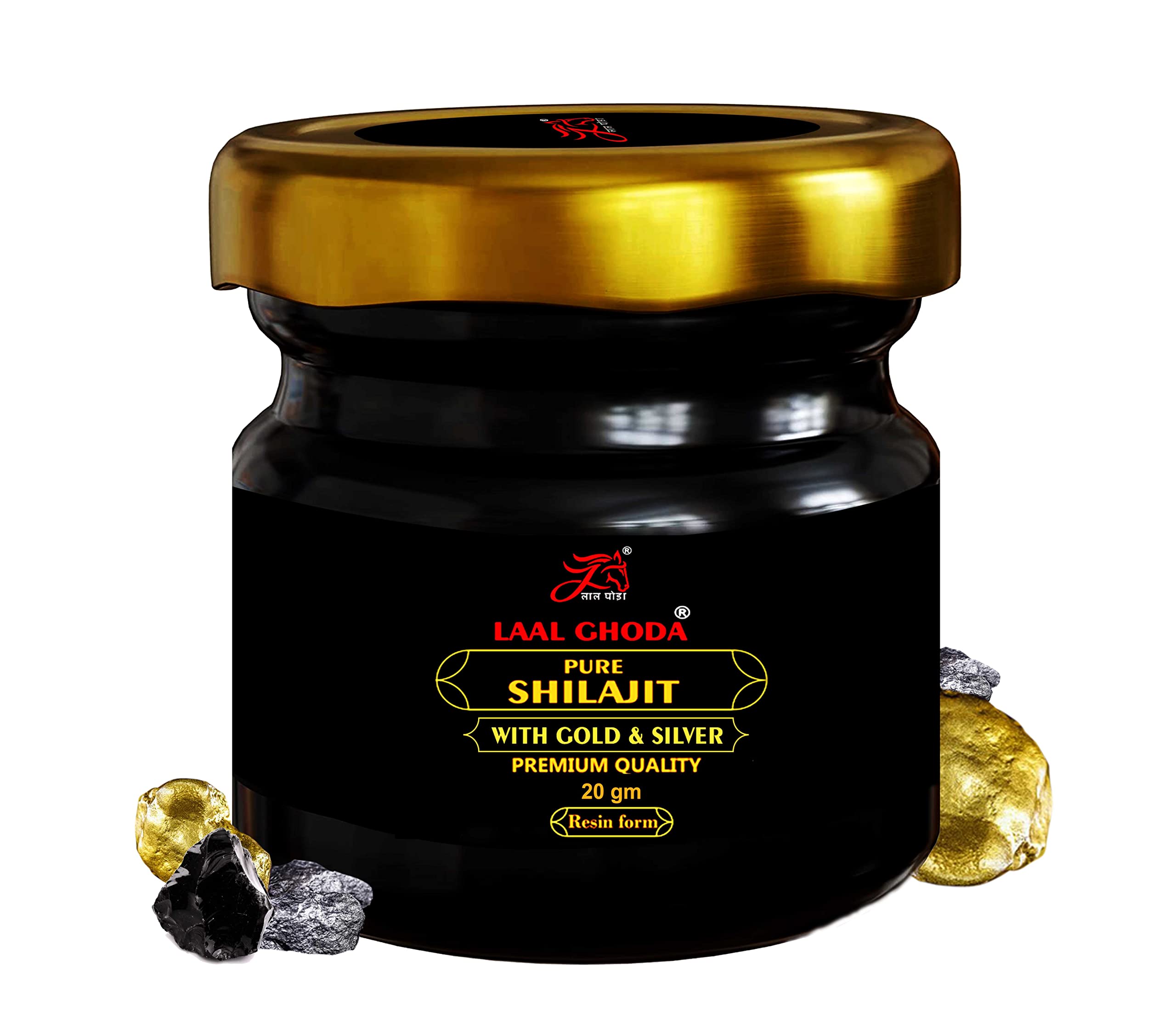 Buy LAAL GHODA Pure Resin with GOLD&SILVER Pure Himalayan , Shilajeet ...