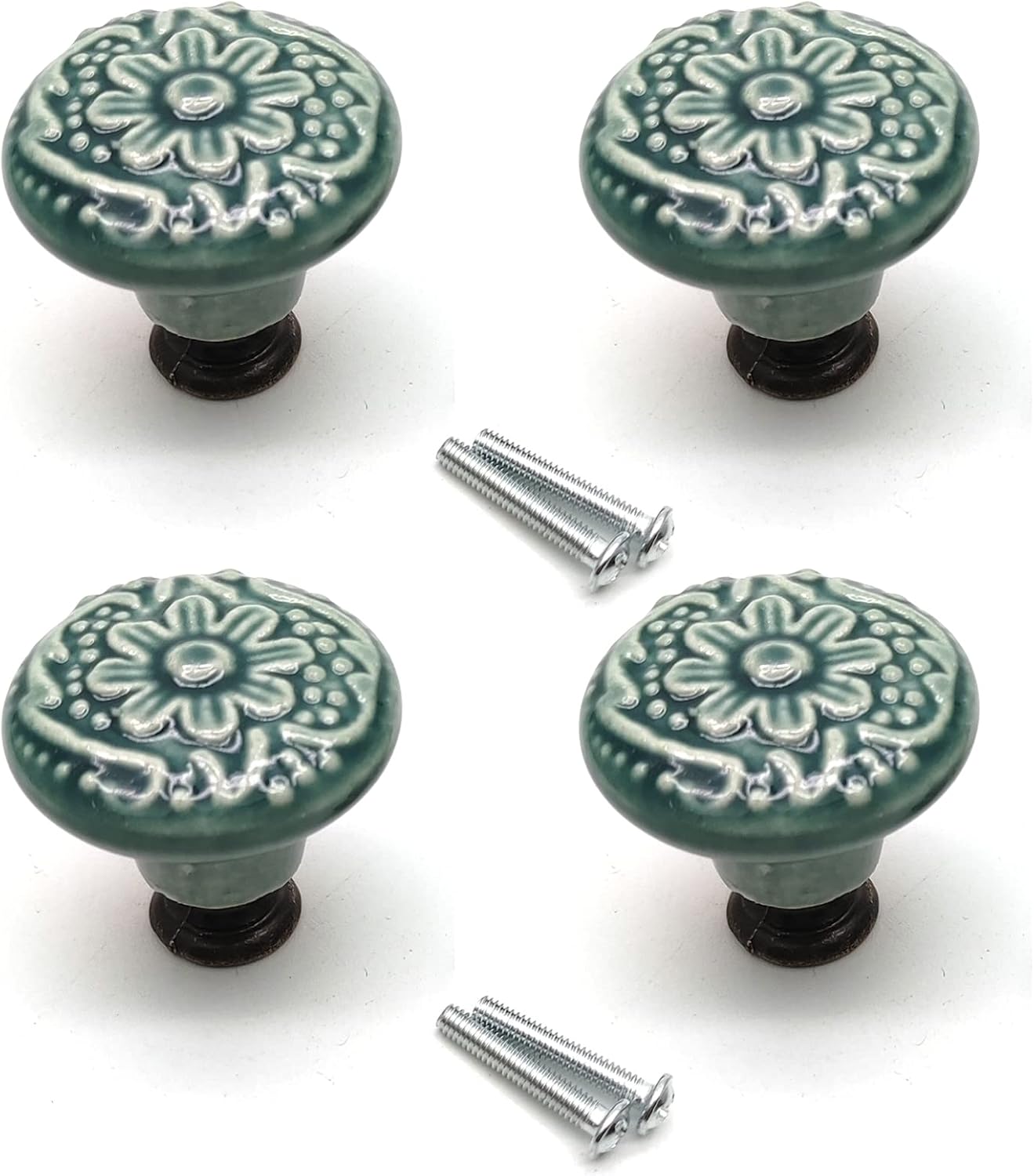 Susenya Kitchen Cabinet Knobs,4pcs, Decorative Door Knobs 1.3" Dia ...