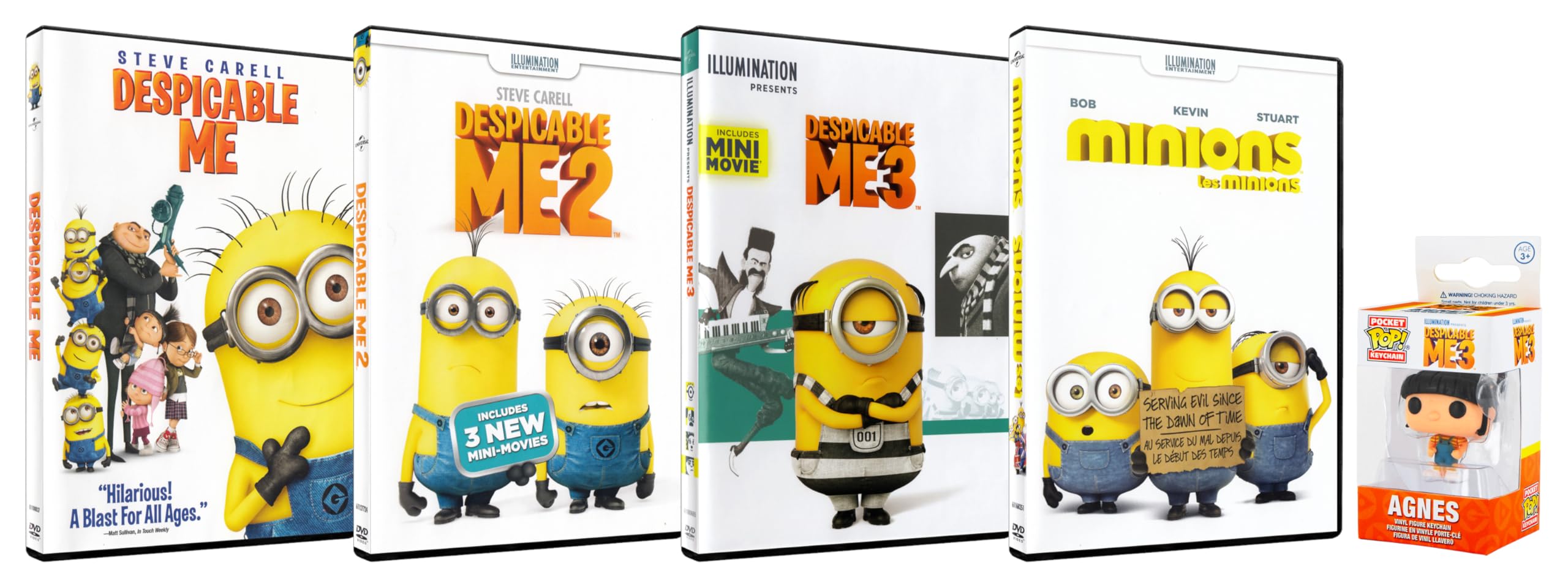 Amazon.com: Despicable Me 1-3 / Minions (Includes Agnes Pop Keychain ...