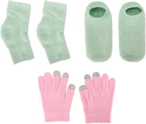 Amazon.co.jp: Touch Screen Moisturizing Toeless Socks Gloves Mask Foot ...