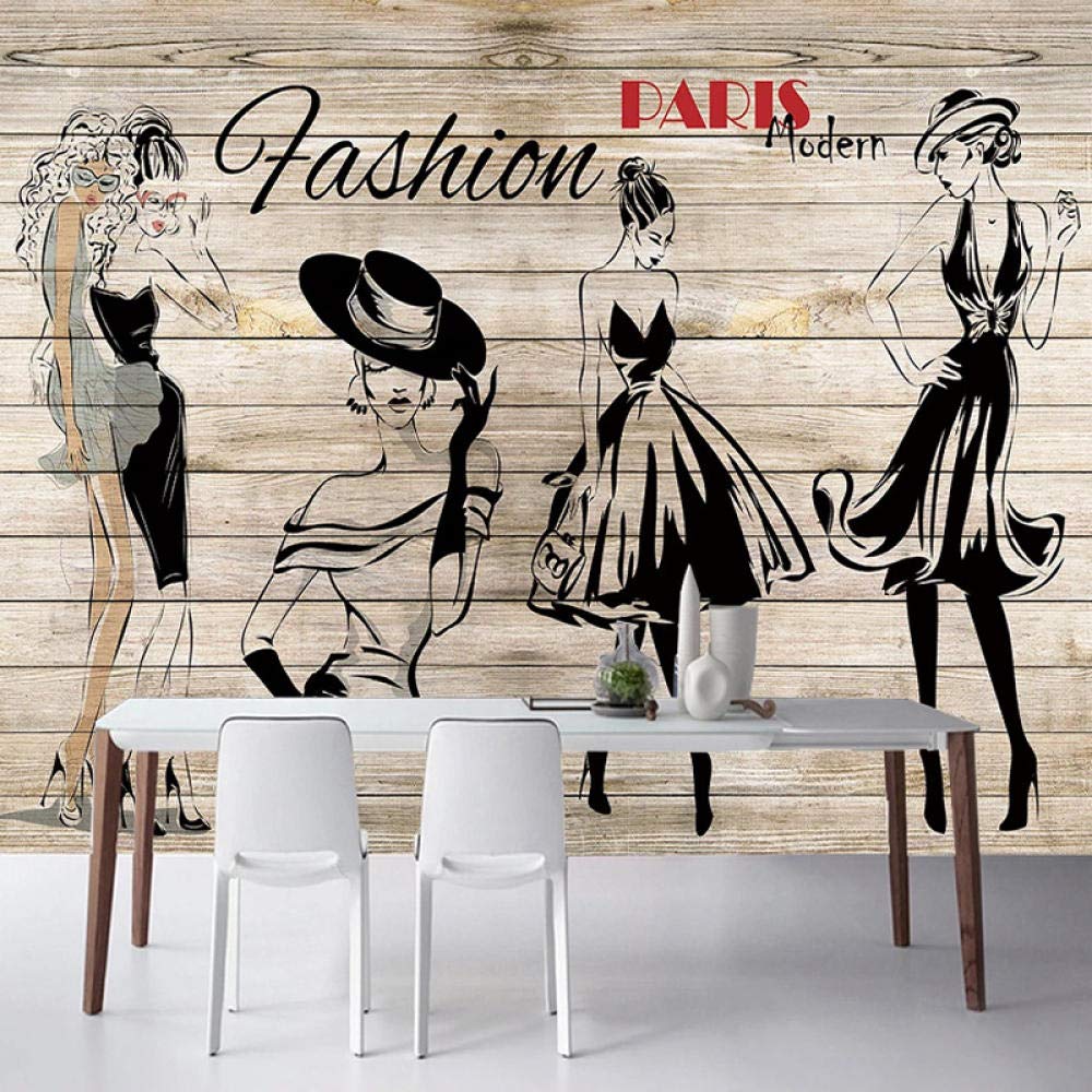 Clothing Store Decor 3D Fashion Girls Clothing Store Wallpaper - Custom ...