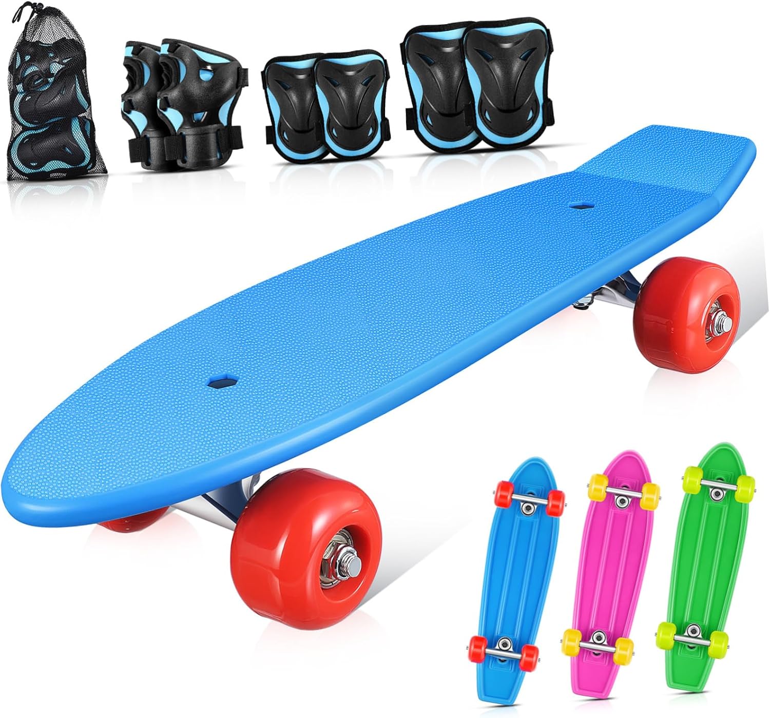 Anneome Blue Skateboard Suit Adult Skateboard Long Boards Skateboard ...