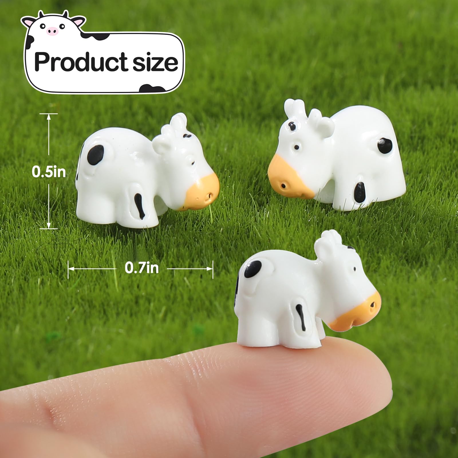 Snapklik.com : EKisemio 100 Pcs Mini Cows Figurines Miniature Resin ...