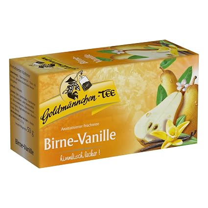 Goldmännchen Tee Birne-Vanille, Früchtetee, 20 Teebeutel : Amazon.de ...