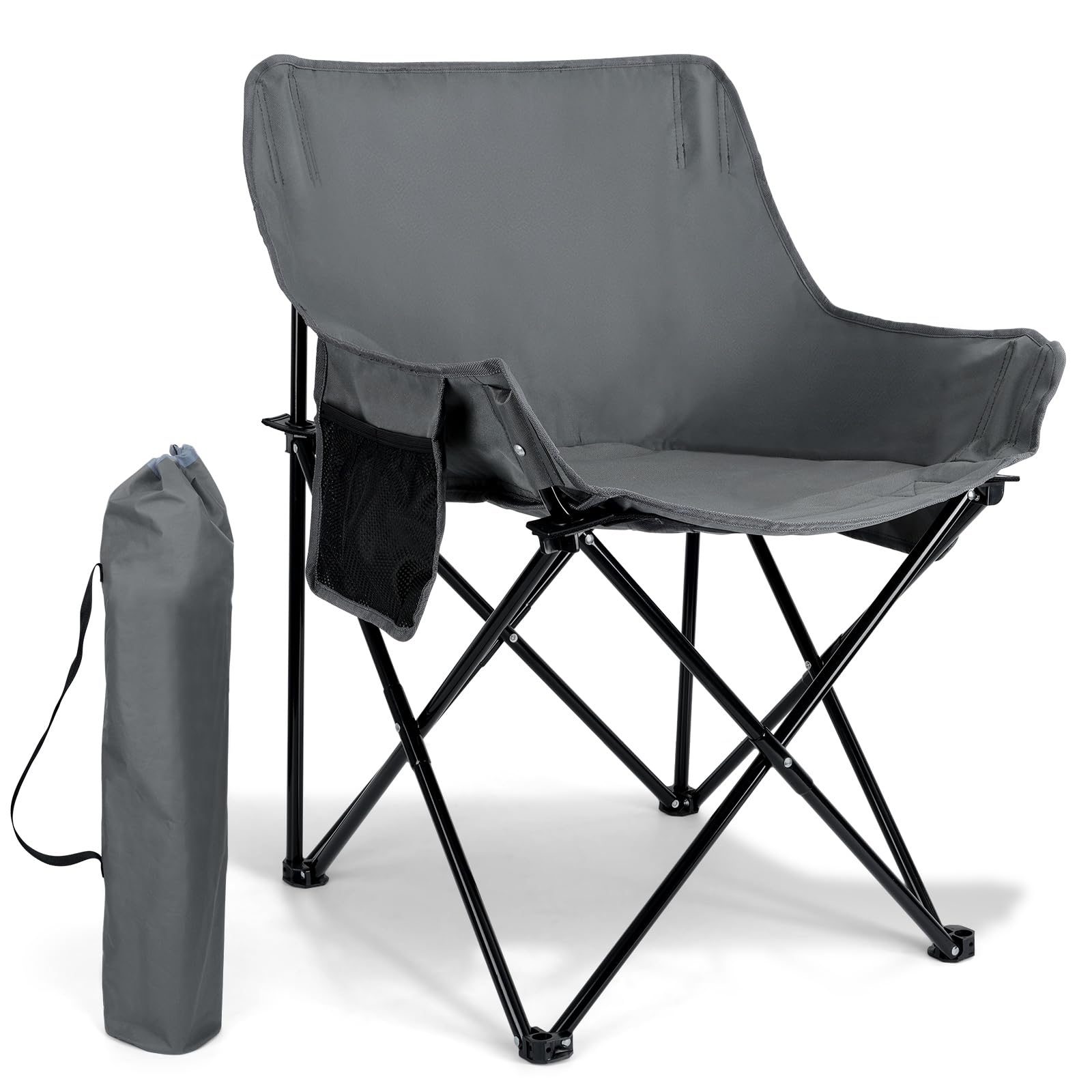 Amazon.com: Leonyo Folding Camping Chair, Heavy Duty Portable Beach ...