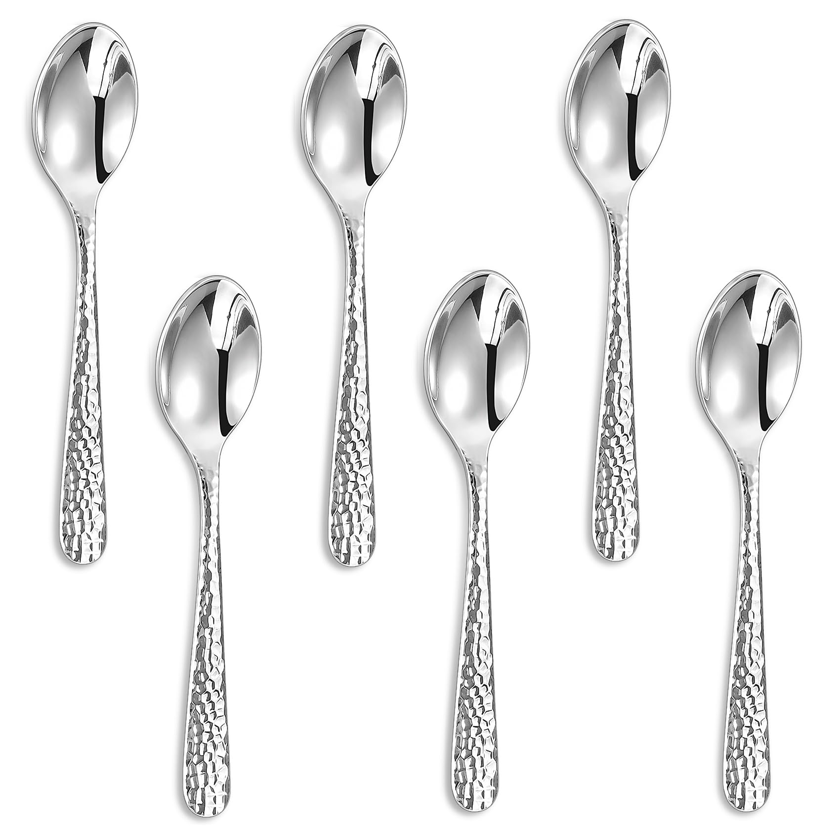 Amazon.com: KEAWELL Premium Louise Hammered Demitasse Espresso Spoons ...