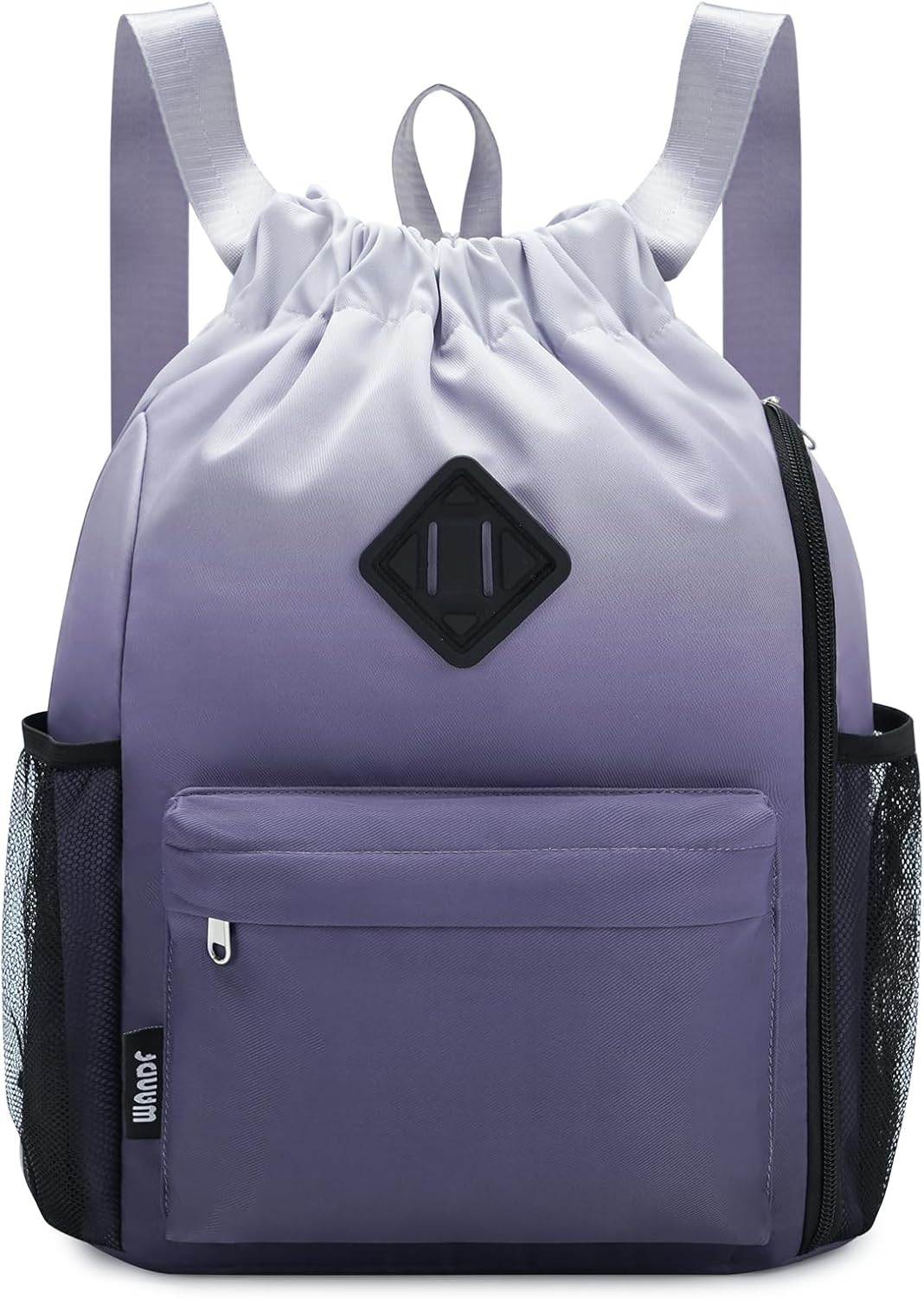 Amazon.com | WANDF Drawstring Backpack Sports Gym Bag with Shoes ...