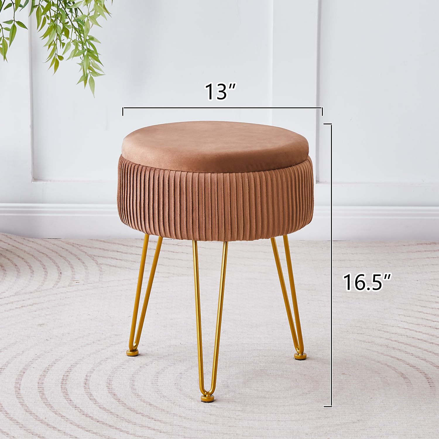 Cpintltr Velvet Foot Rest Stool Multipurpose Dressing Stools ...