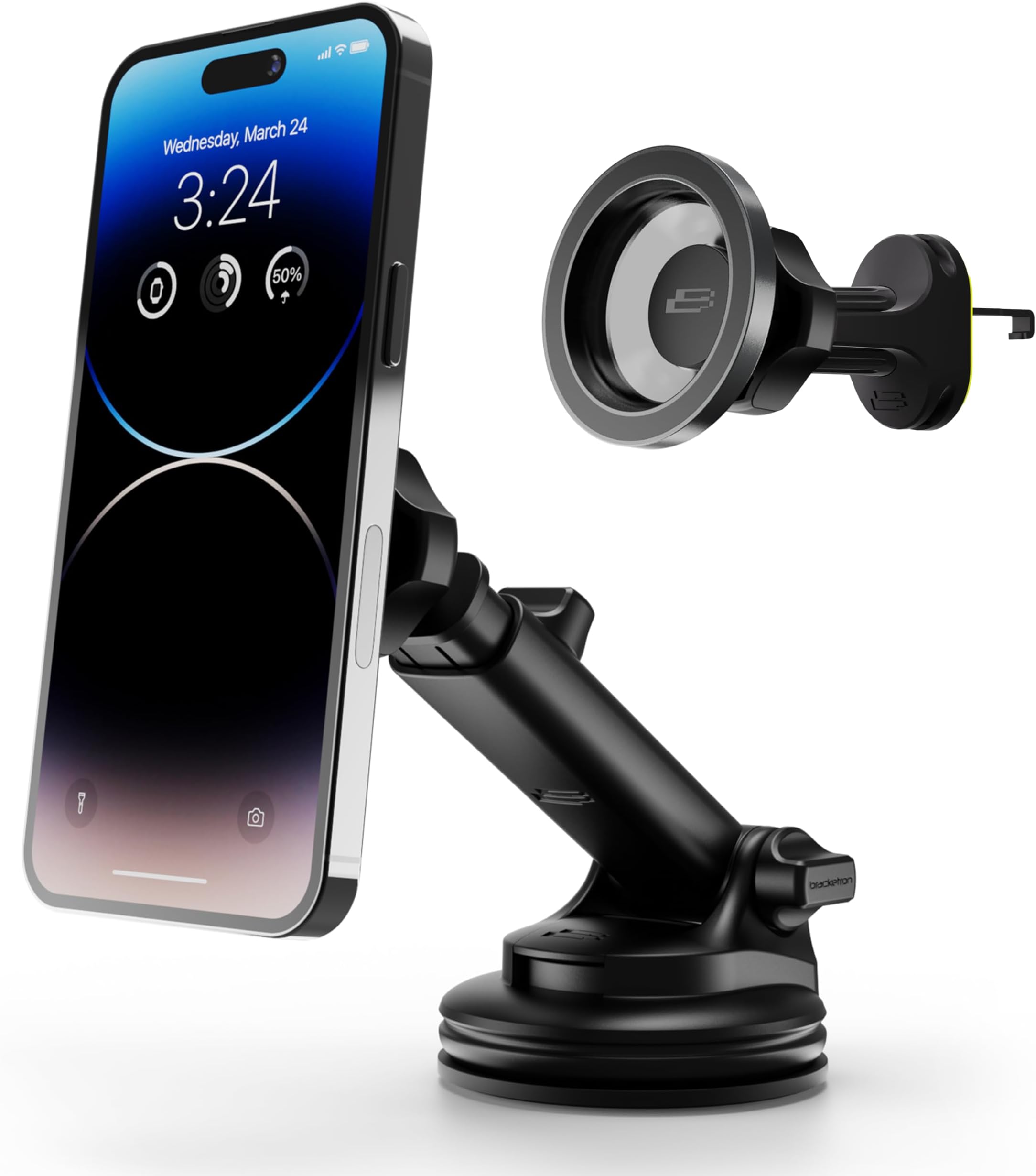 Amazon.com: Bracketron MagAlign Pro MagSafe Car Phone Mount Magnetic ...