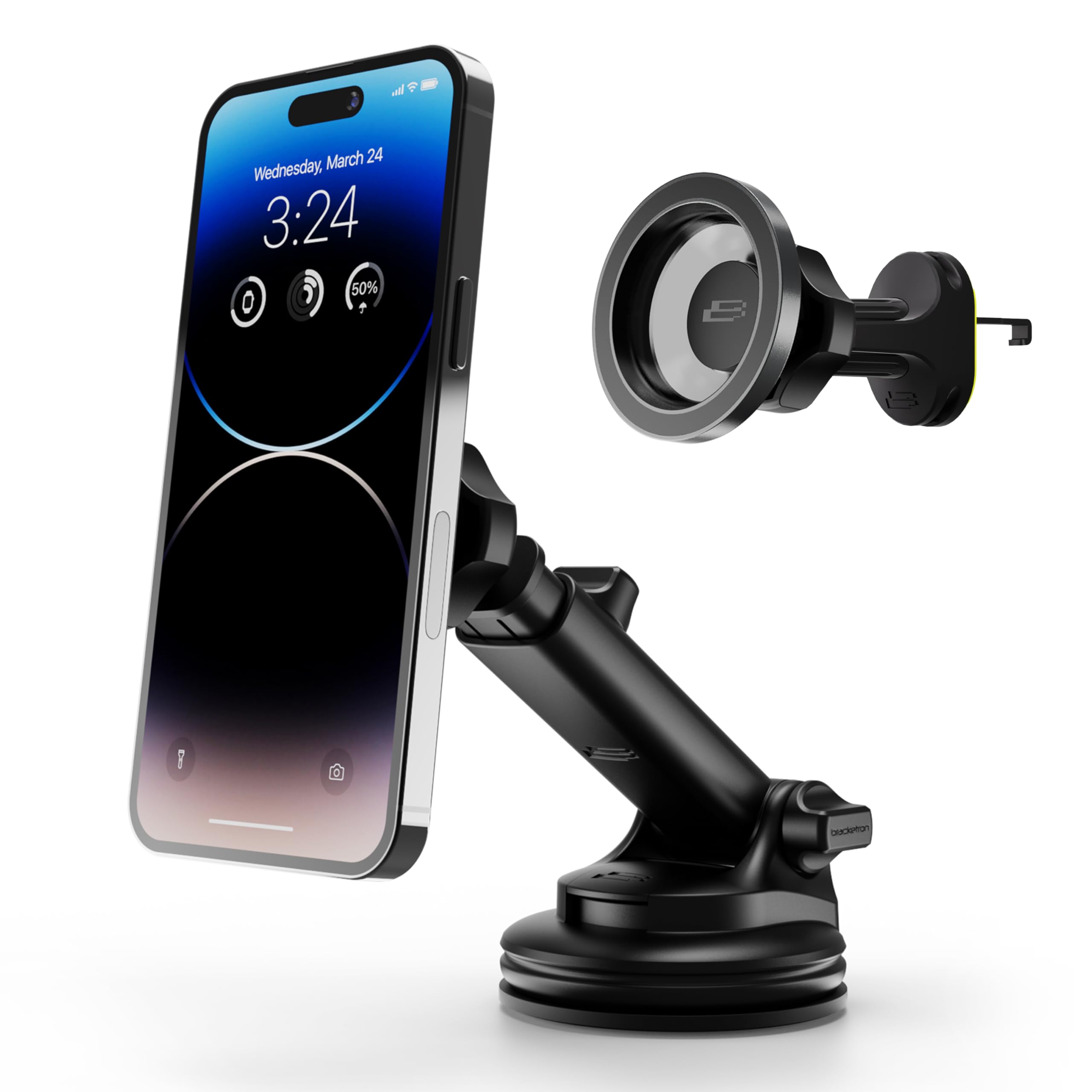 Amazon.com: Bracketron MagAlign Pro MagSafe Car Phone Mount Magnetic ...