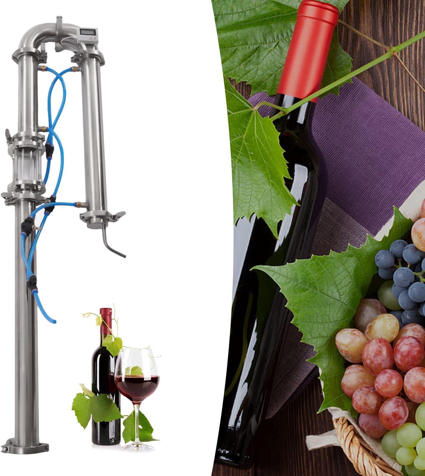 Amazon.com: DYRABREST Reflux Moonshine Still Column, 2" Stainless Steel ...