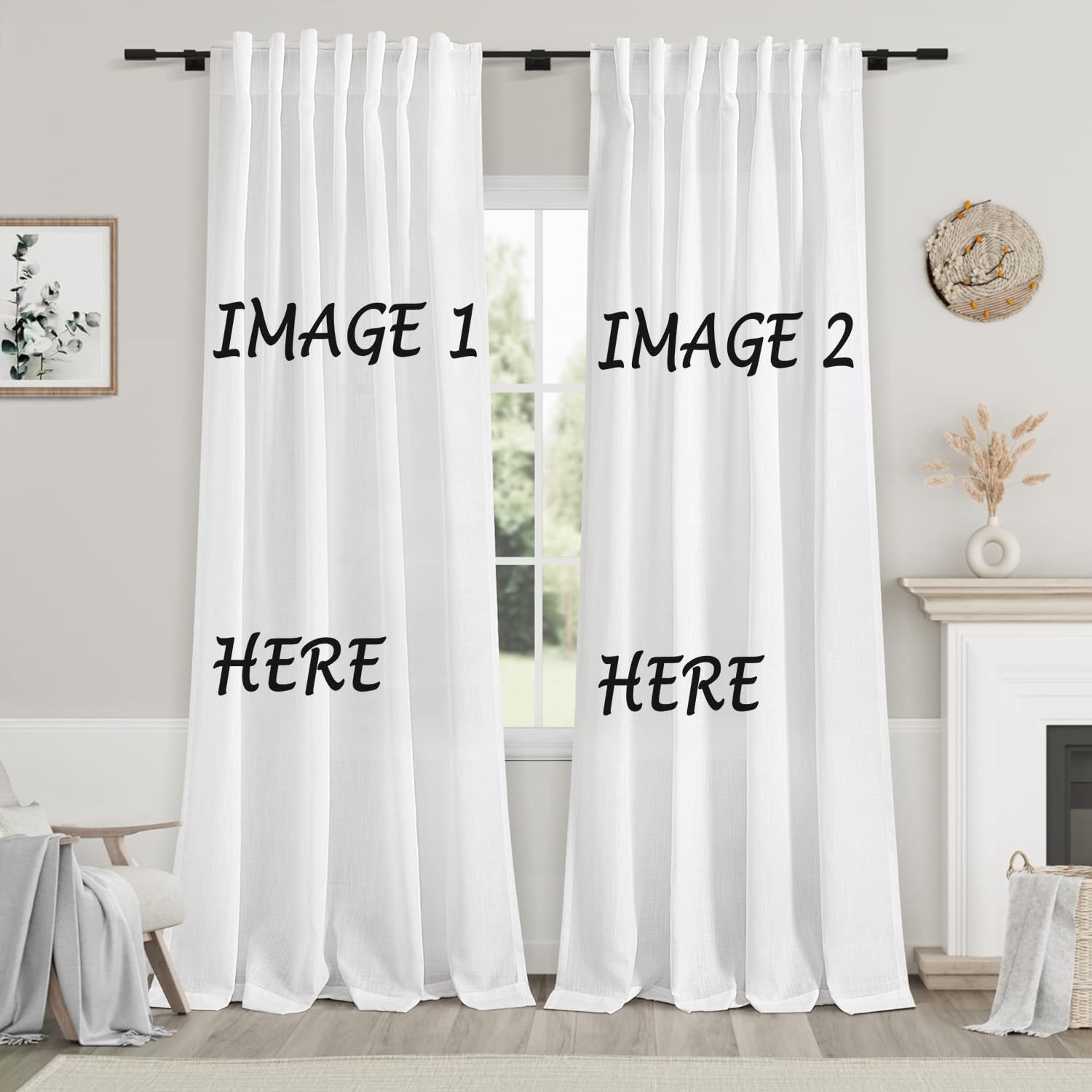 Amazon.com: IWANTDIY Custom Curtian with Photos Text Customized Curtian ...